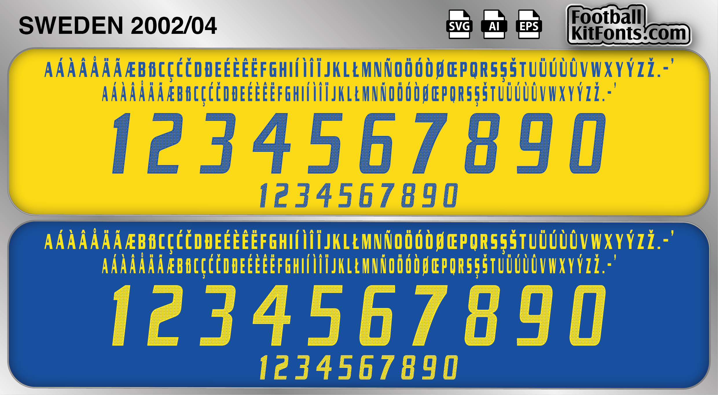 Sweden 2002-04 Vector Font