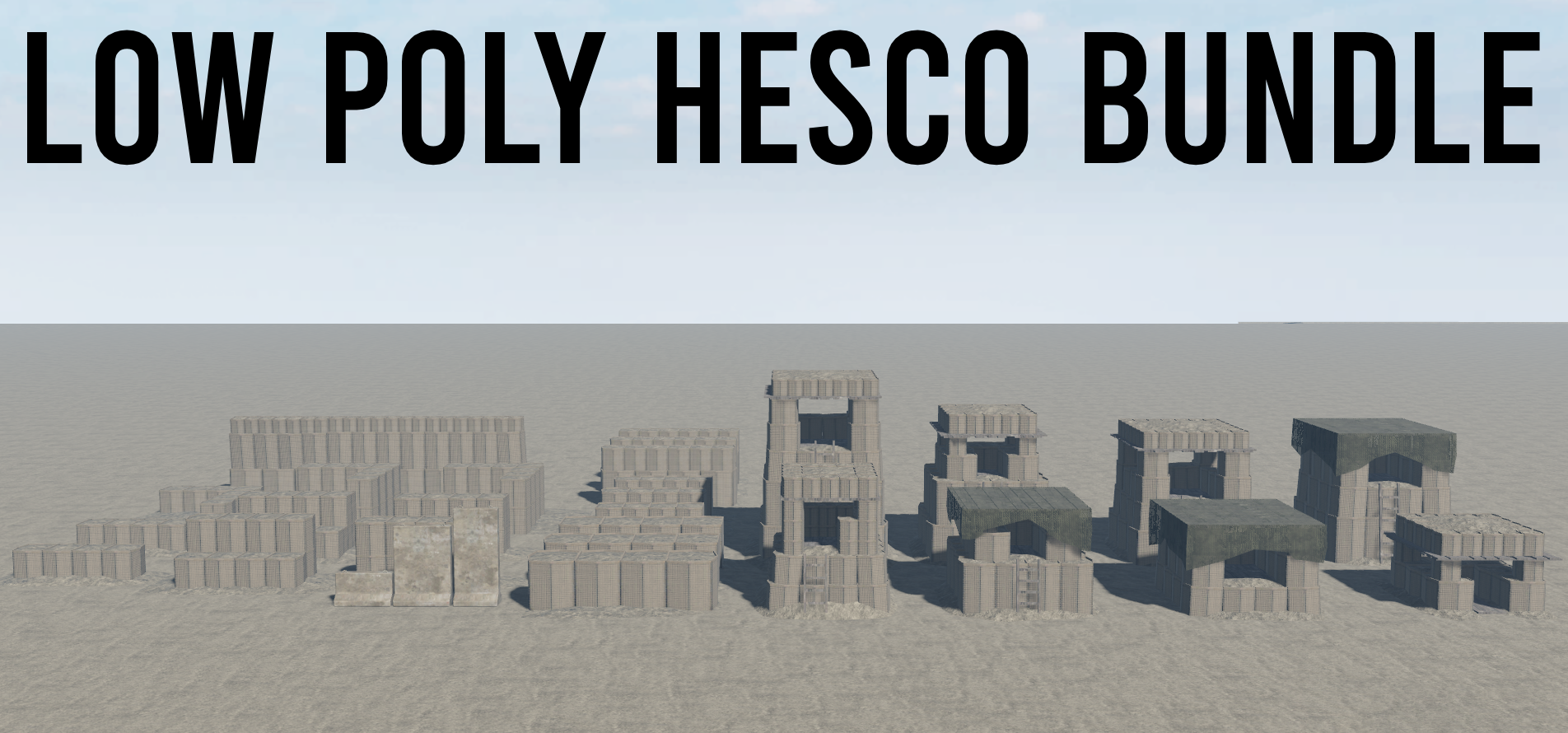Low Poly Hesco FOB Asset Pack Bundle - Payhip