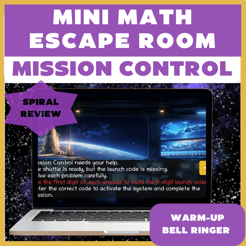 Free 6th Grade Math Spiral Review Escape Room – Ratios & Unit Rates