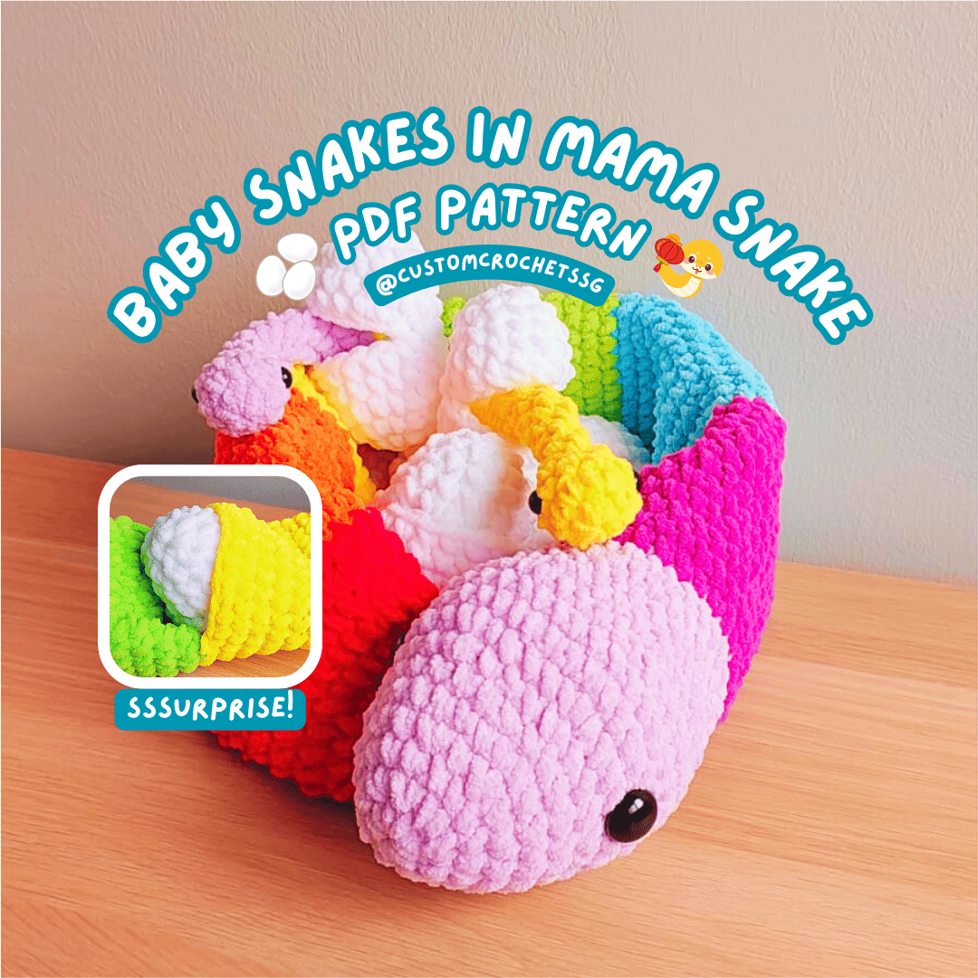 Baby Snakes in Mama Snake Pattern - Payhip
