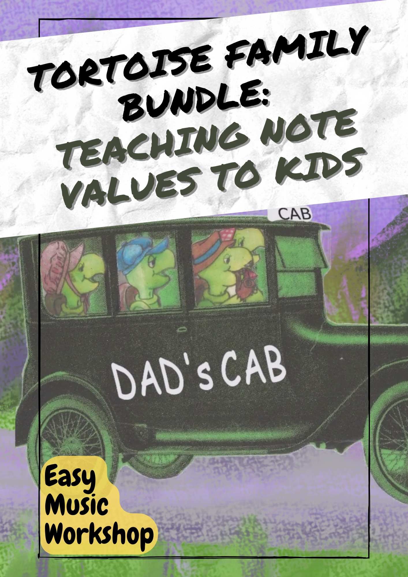 Tortoise Family Bundle: Teaching Note Values to Kids