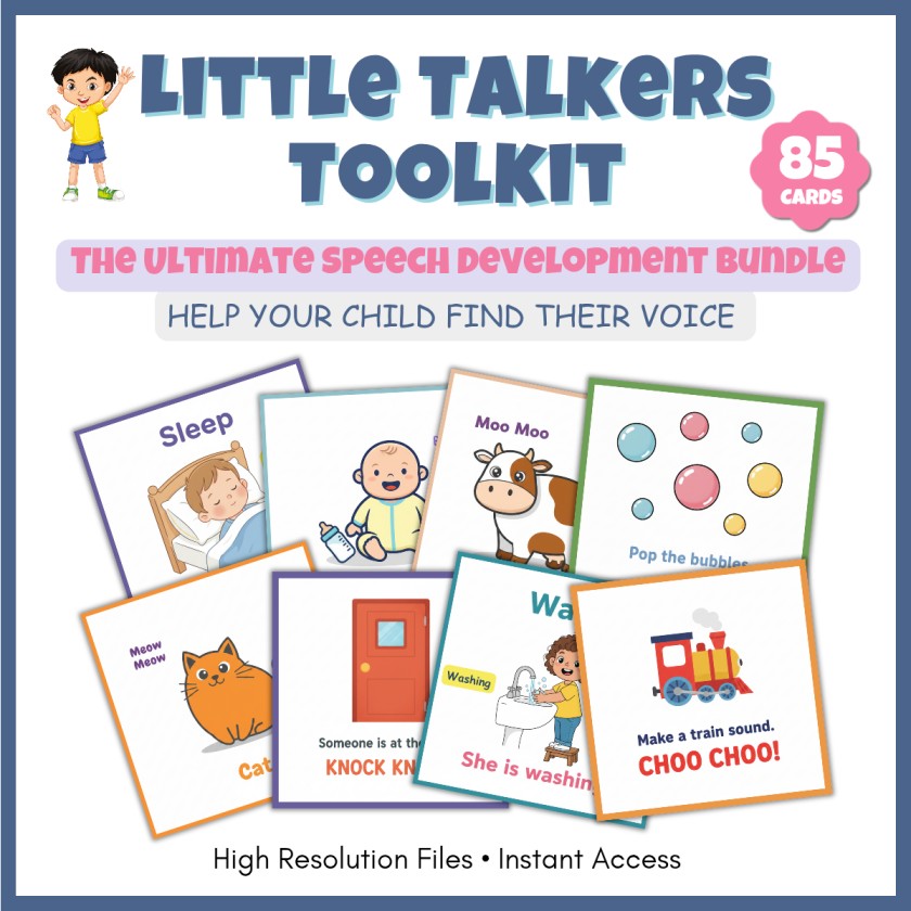 Fun & Interactive At-Home Speech Therapy Printable Bundle for Toddlers ...