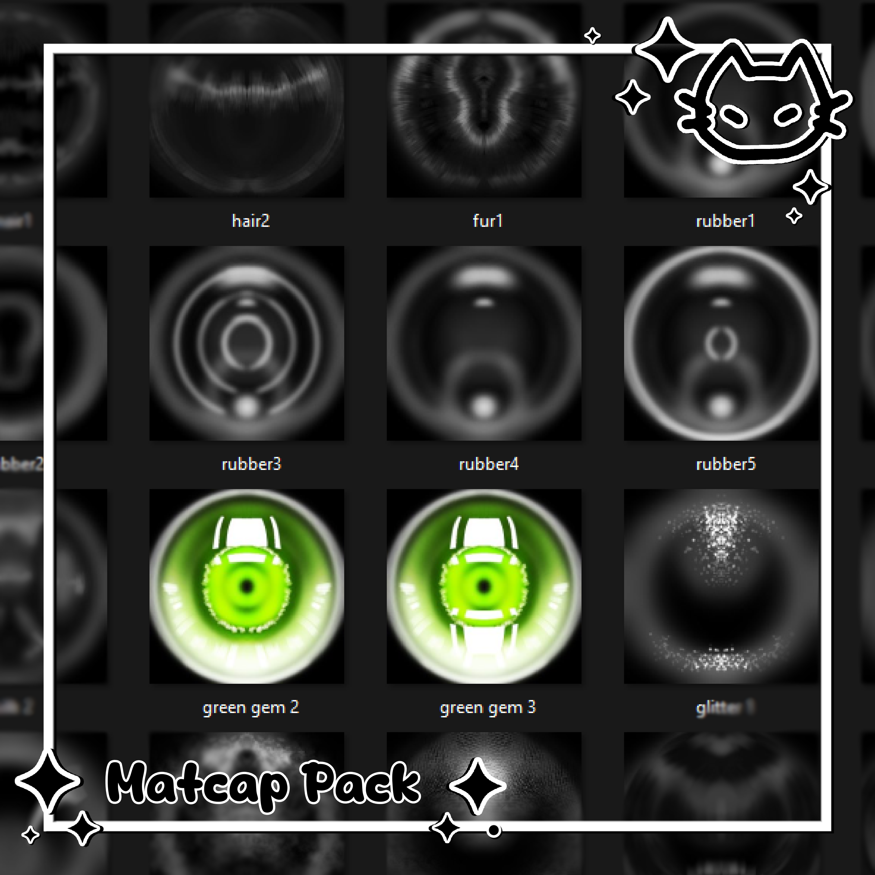 🟢 Matcap Pack 🟢 FREE 🟢 Hair Matcap, Fur Matcap, Latex Matcap, Rubber Matcap