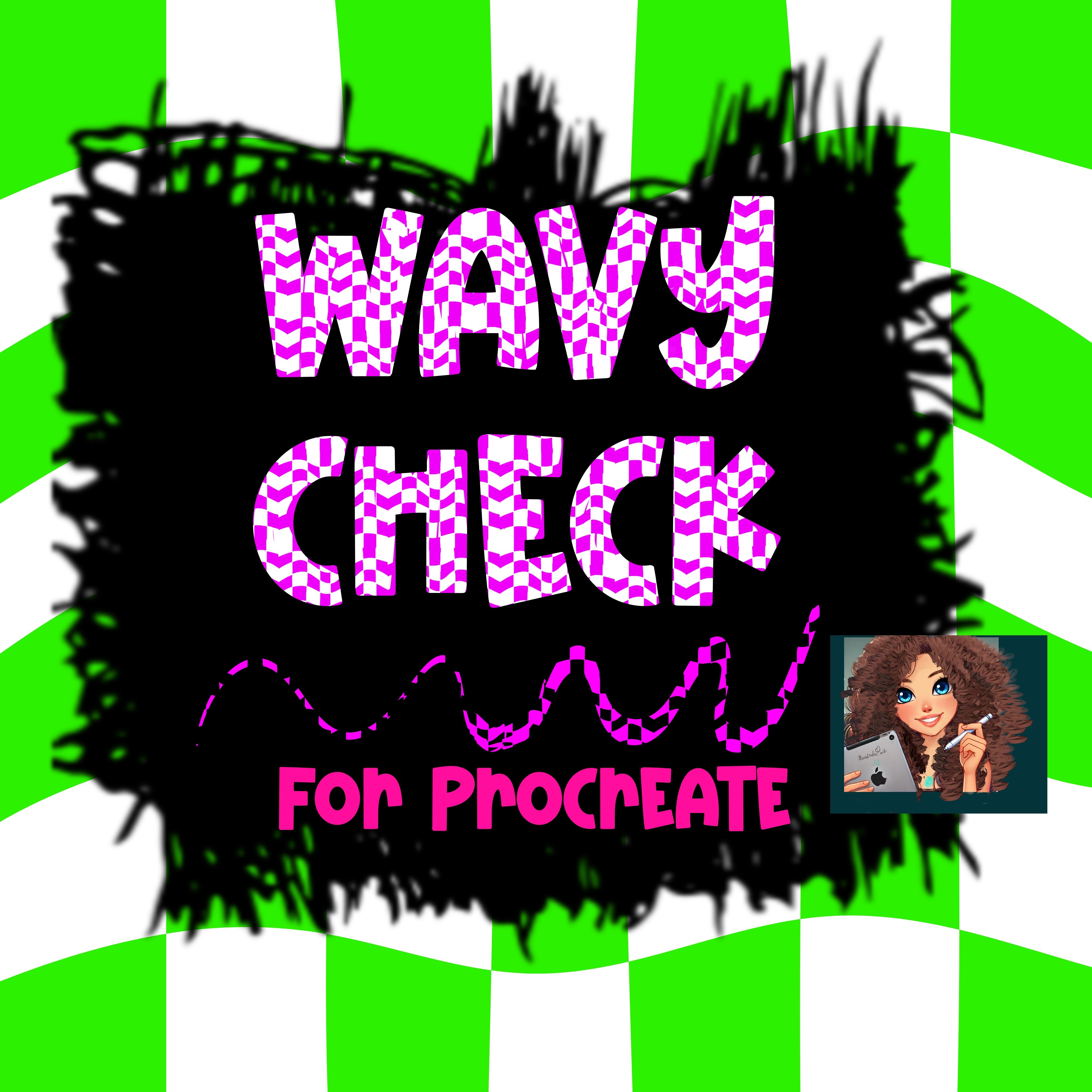 Wavy Check Hand Writing & Texture Brushes For Procreate - Payhip