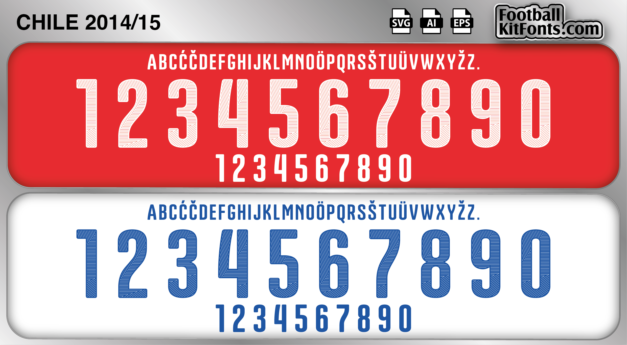 Chile 2014-15 Vector Font