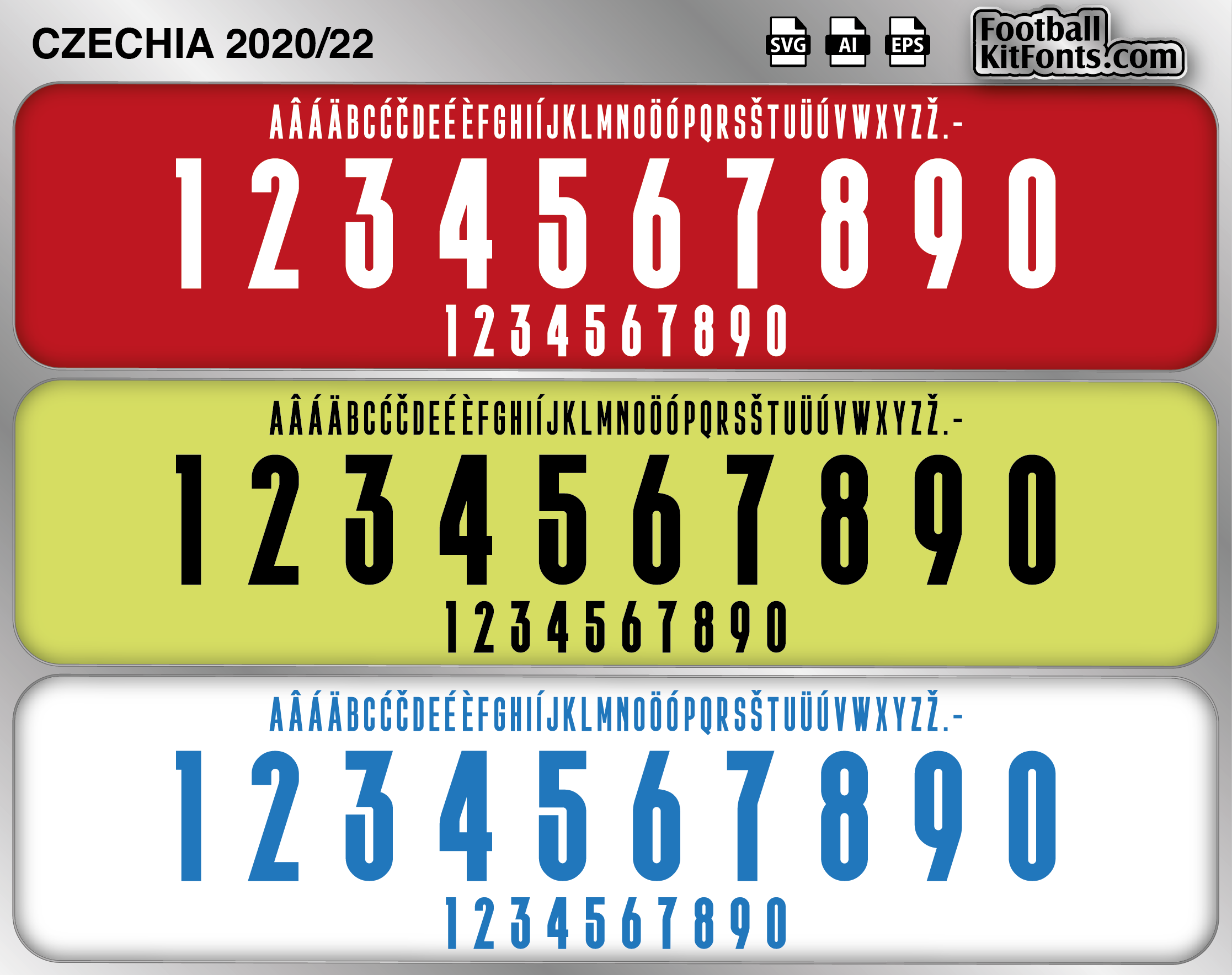 Czechia 2020-22 Vector Font