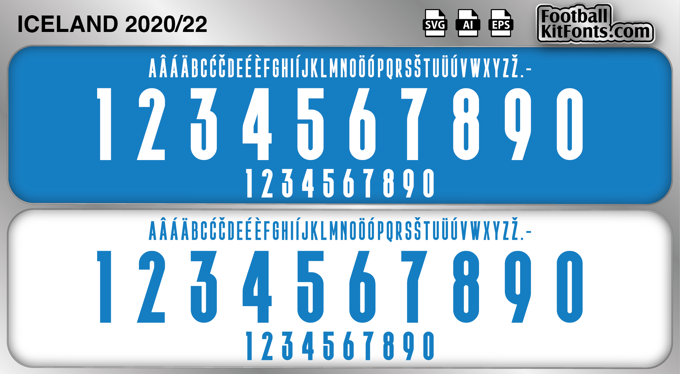 Iceland 2020-22 Vector Font