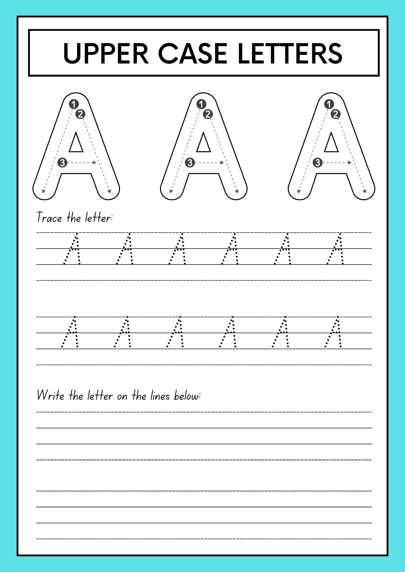 Alphabet Tracing Worksheets Printable | Letters A - Z | 104 Pages | A-Z ...
