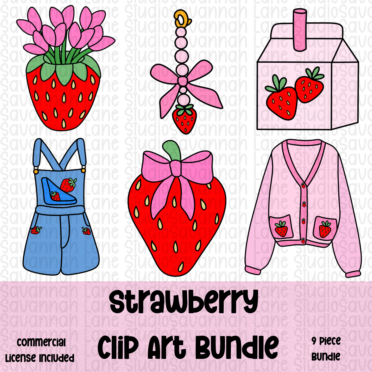 Strawberry Clip Art Bundle - Payhip