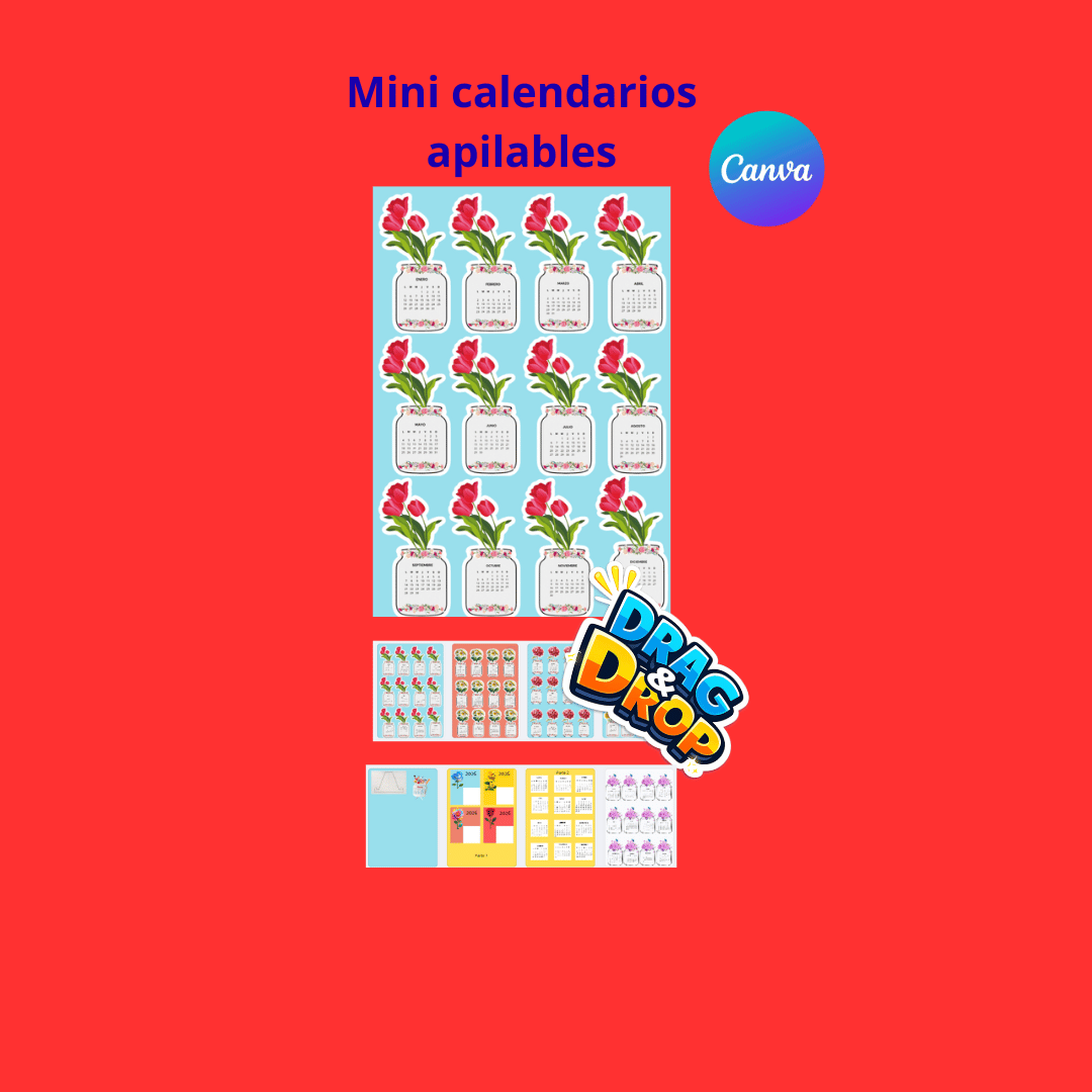 Kit de Mini Calendarios apilables de flores - Payhip