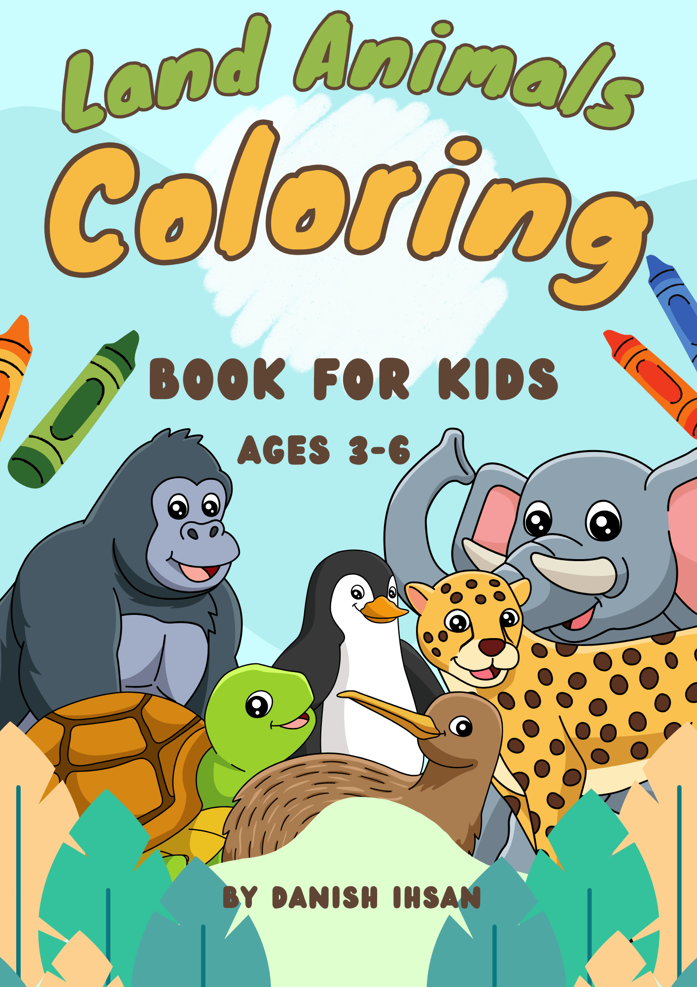 Land Animals Coloring Book for Kids ( Ages 3-6 ) - Payhip