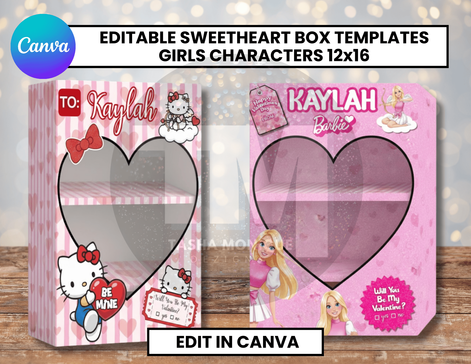 Sweetheart Treat Box Girl Character Templates - Payhip