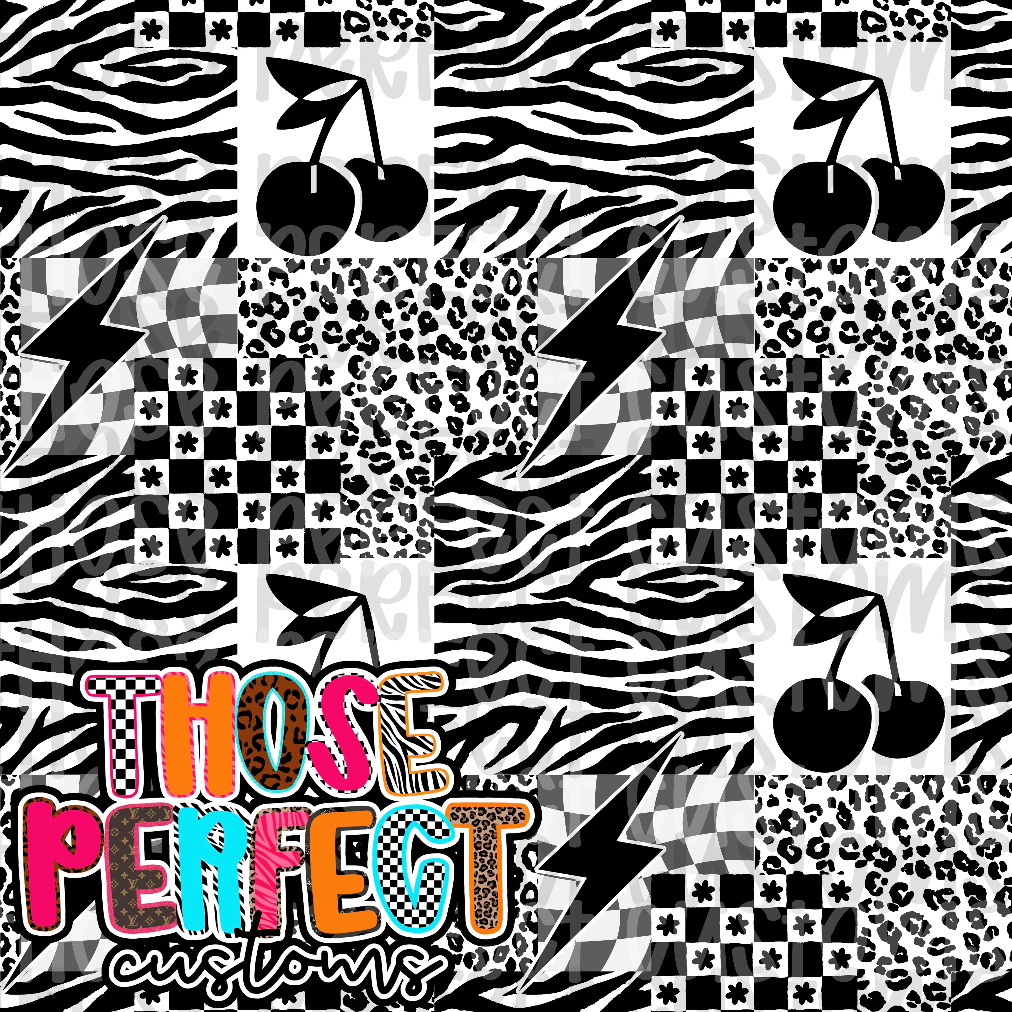 B&W prints collage seamless - Payhip