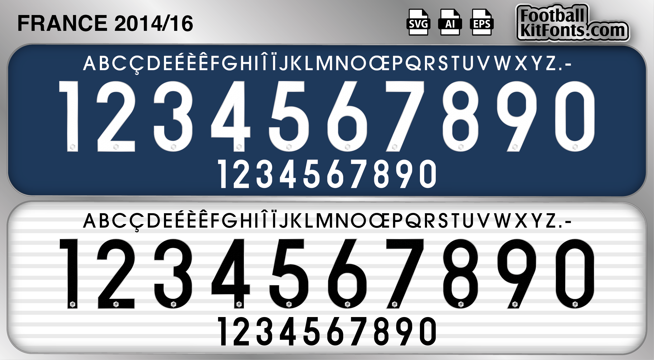 France 2014-16 Vector Font