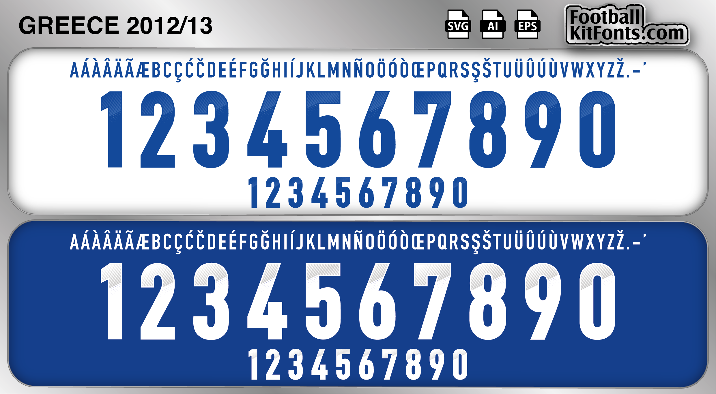 Greece 2012-13 Vector Font