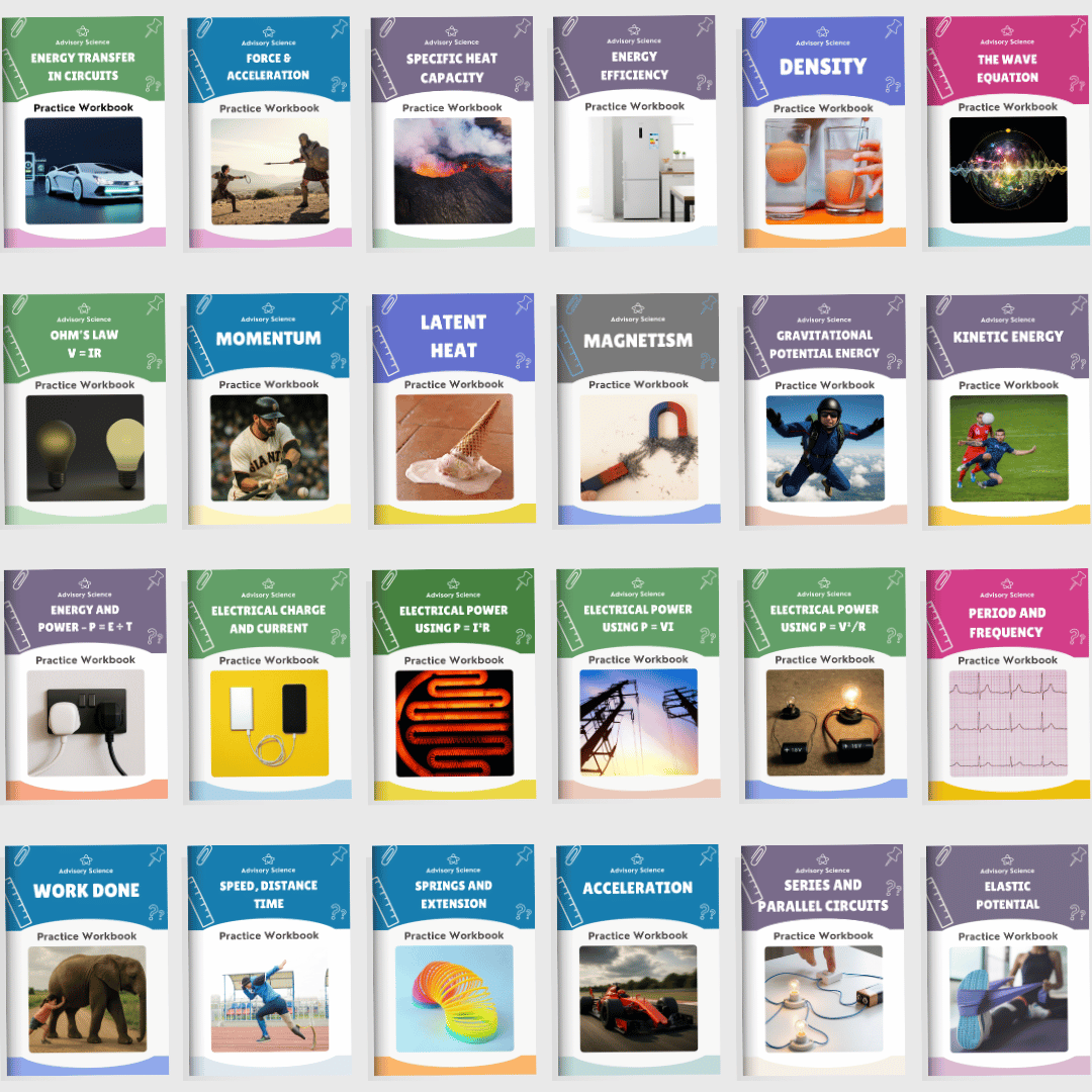ALL GCSE Physics Calculations Workbooks Bundle