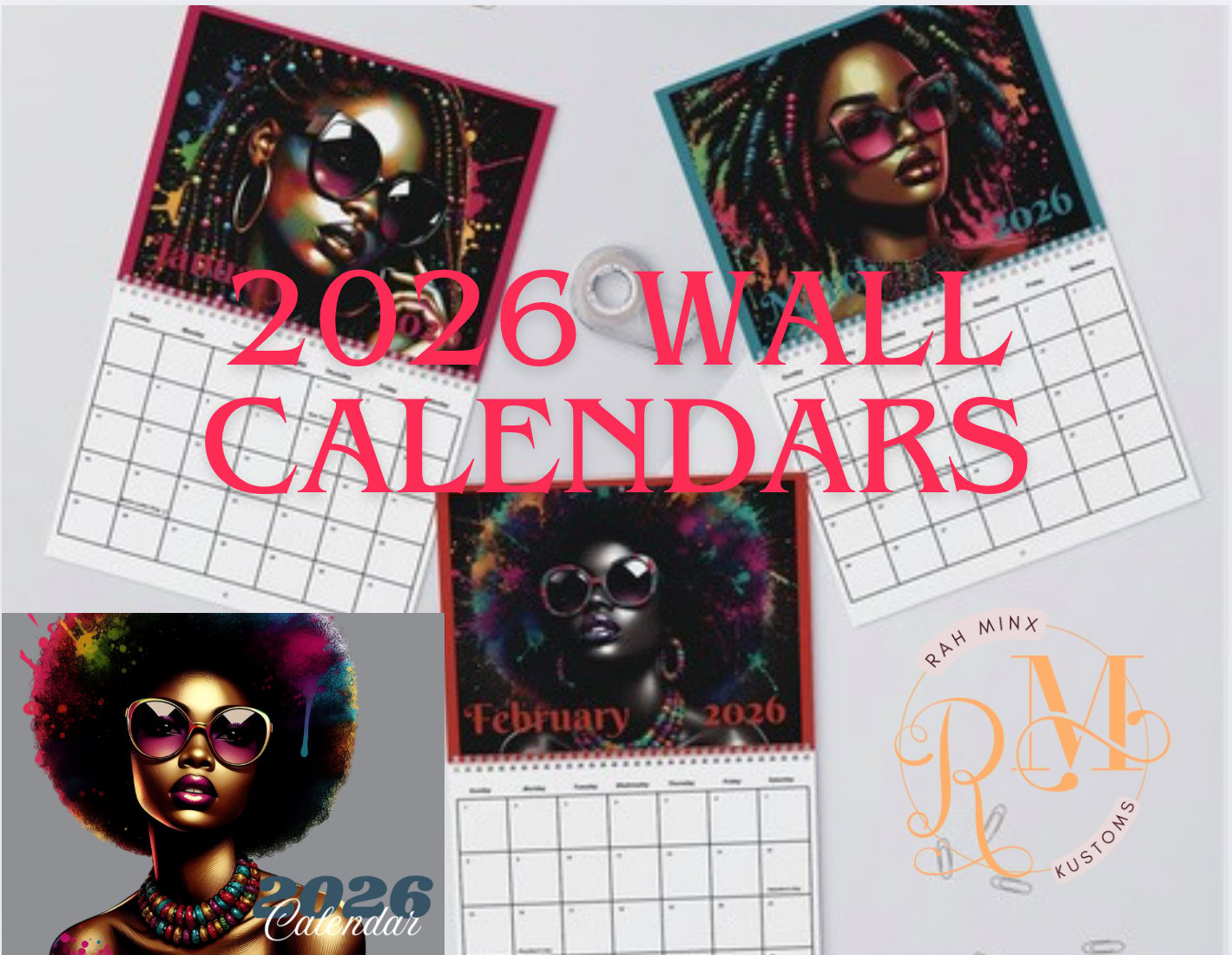 Bold & Beautiful 12-Month Wall Calendar | Artistic Home Décor Planner ...