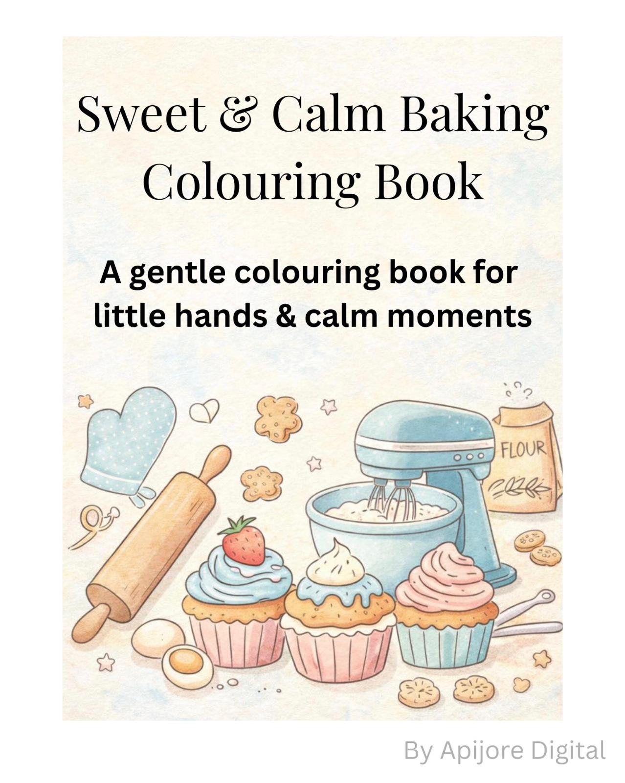 Sweet & Calm Baking Colouring Book (Printable PDF) - Payhip