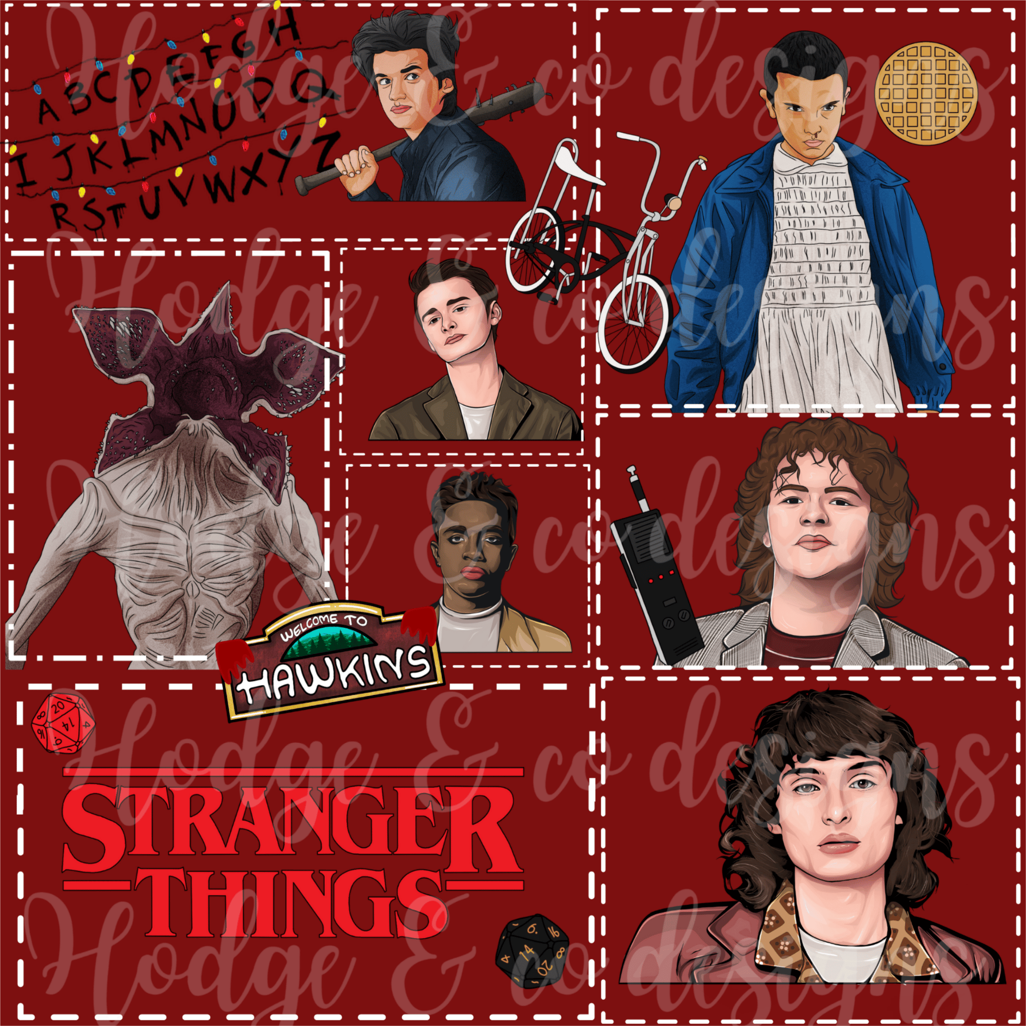 Stranger things patchwork seamless - Payhip