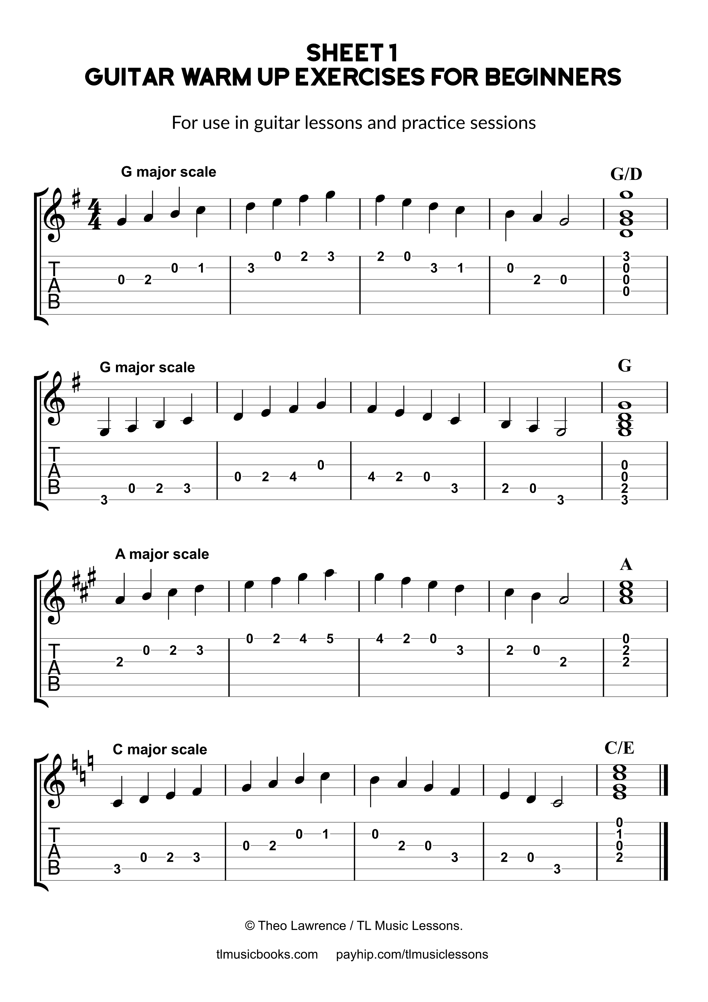 Guitar Warm Up Exercises for Beginners - Payhip