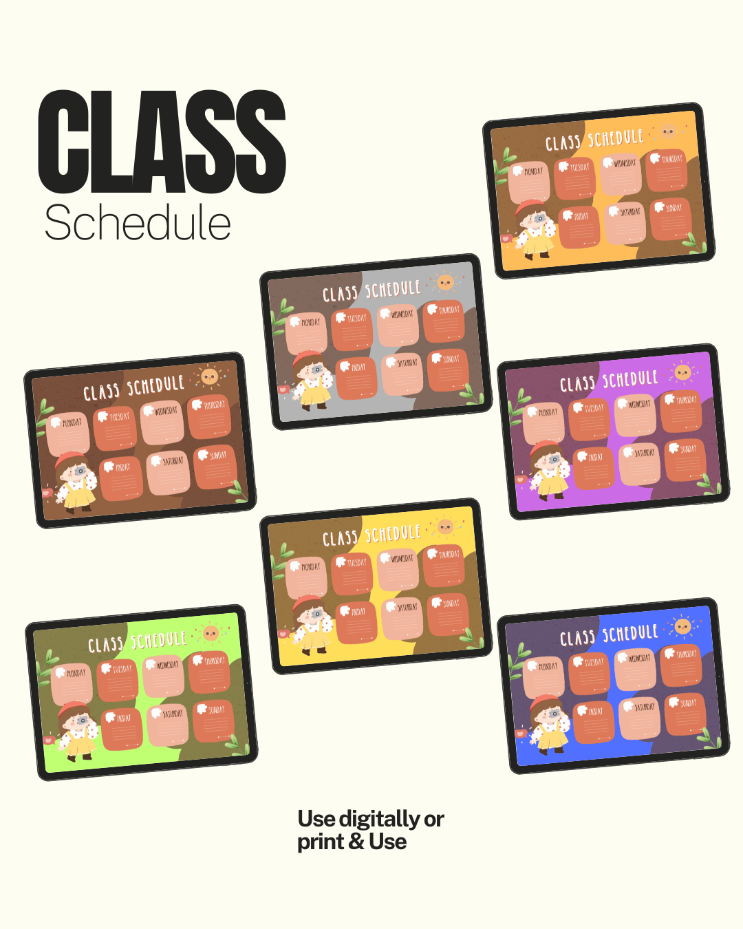 Class Schedules/ Planner (Pre-School & Above) - Payhip
