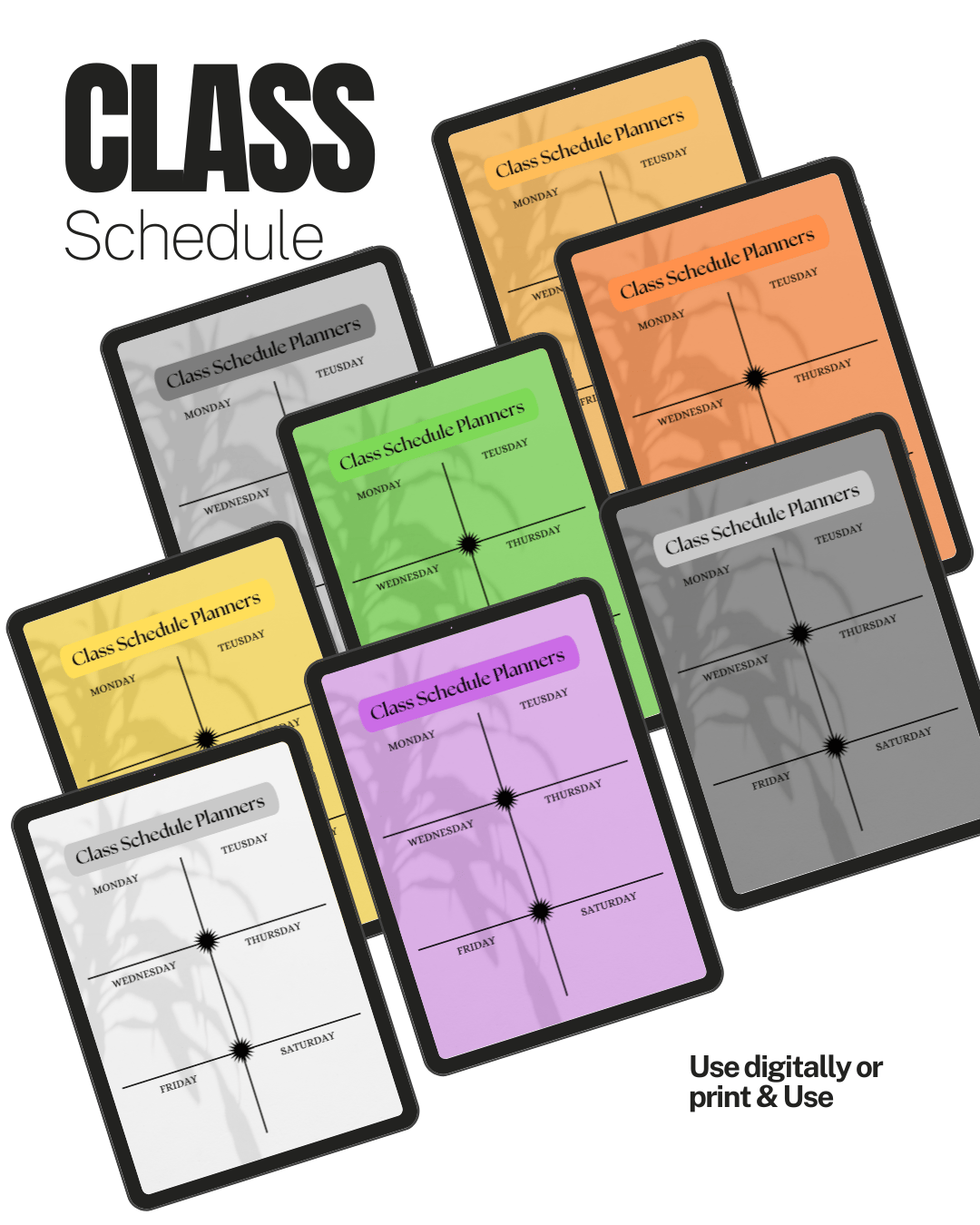 Class Schedules/ Planner (Pre-School & Above) - Payhip