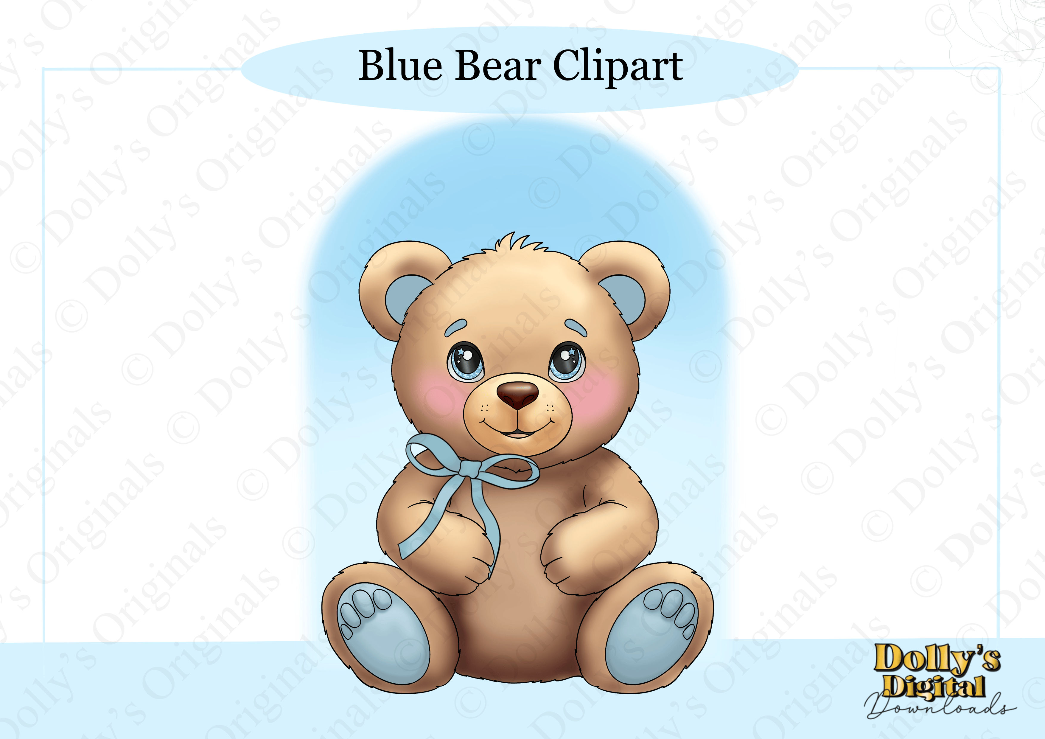 Blue Bear Clipart - Payhip