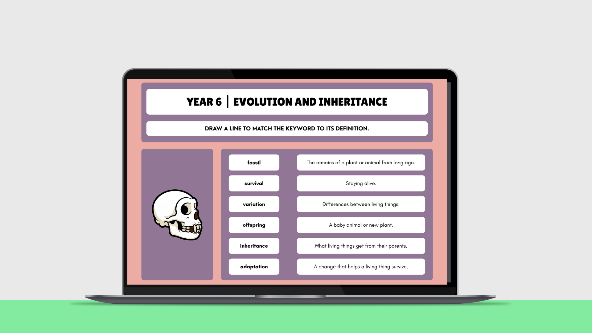 Year 6 Science Vocabulary Match | Canva Editable Worksheets