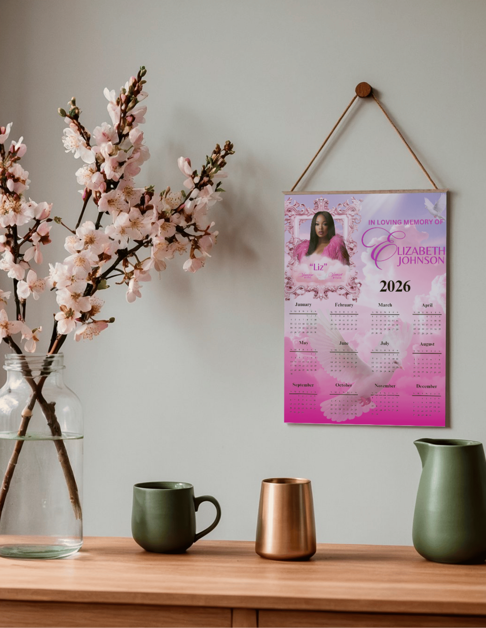 2026 Memorial Calendar Template - Payhip