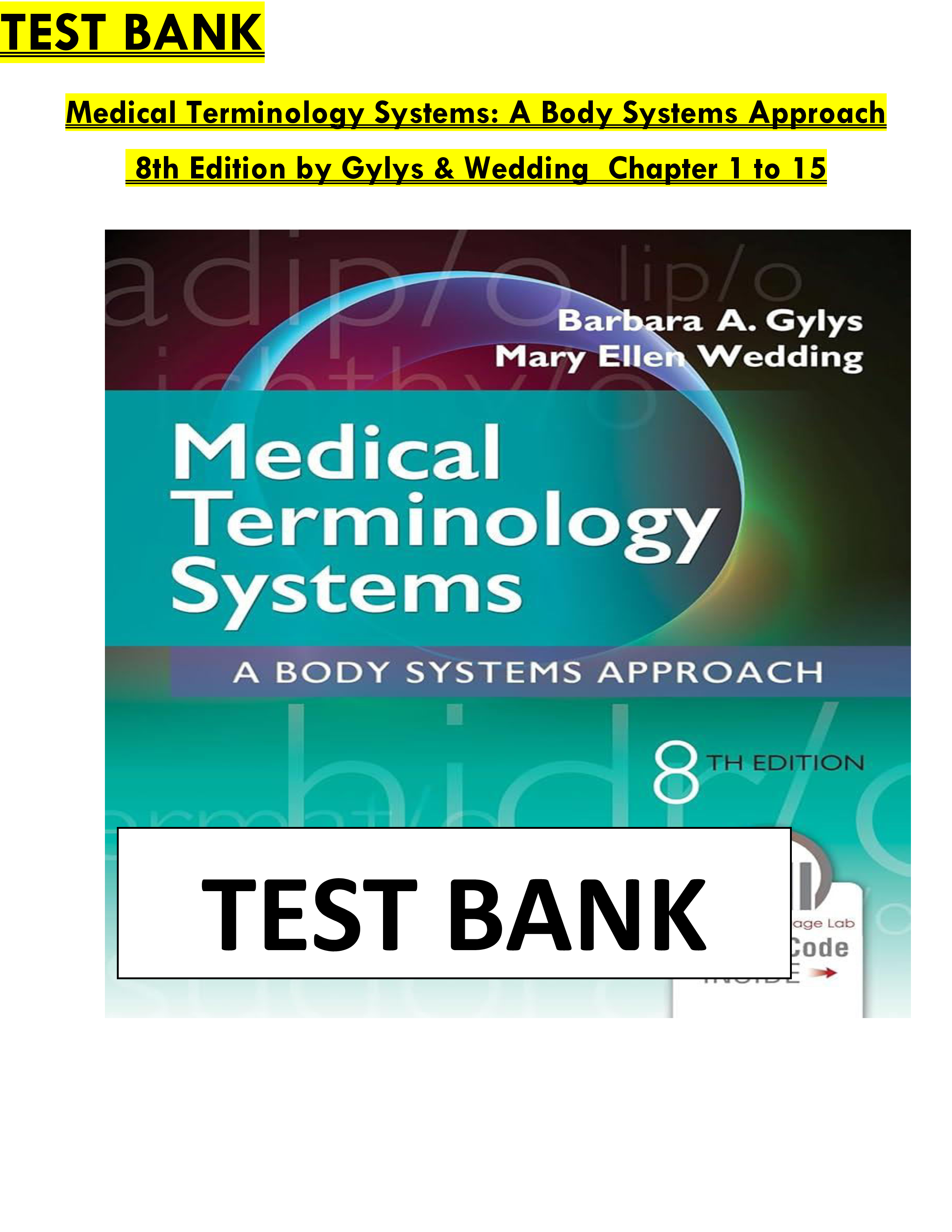 Medical Terminology Practice Test Bank (Chapters 1–15) | Body Systems ...