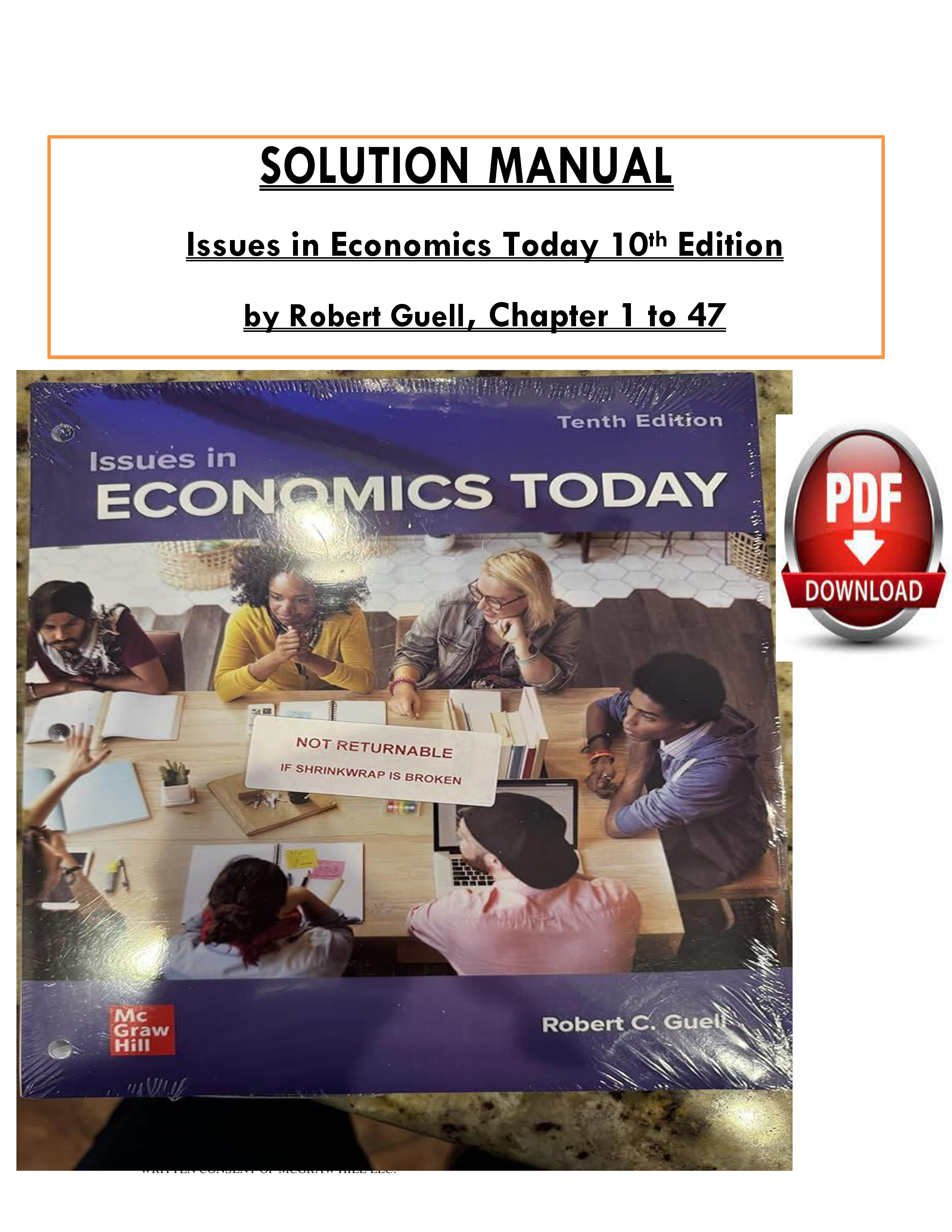Issues in Economics Today Study Solutions Guide (Chapters 1–47 ...