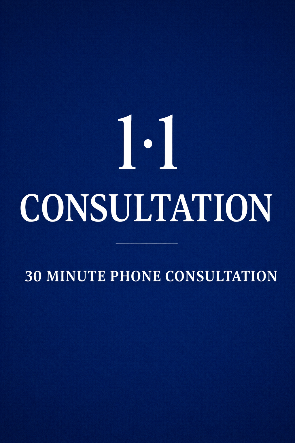 1:1 Consultation - 30 Minute Phone Call - Payhip