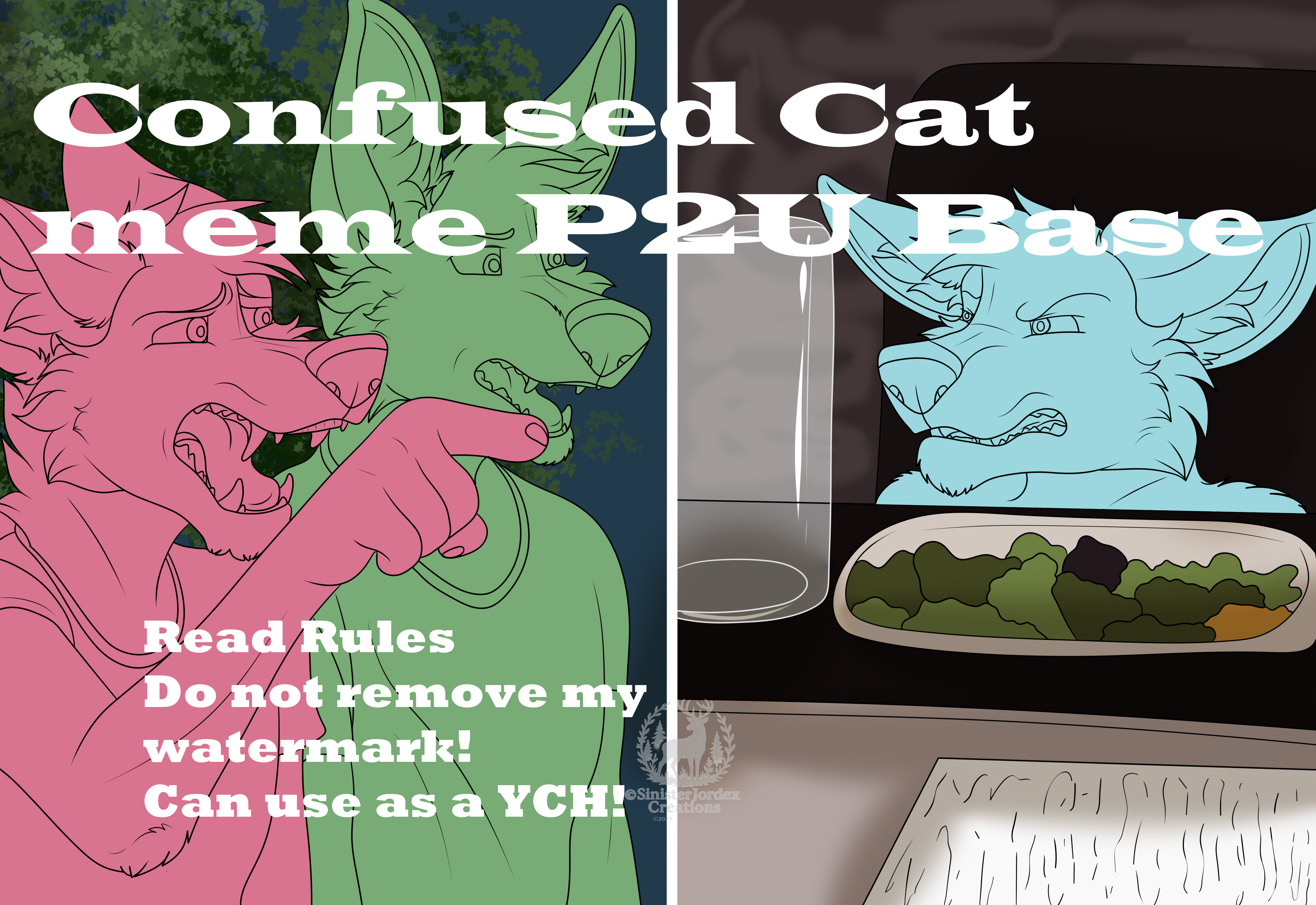 Confused cat Meme P2U Furry Base - Payhip