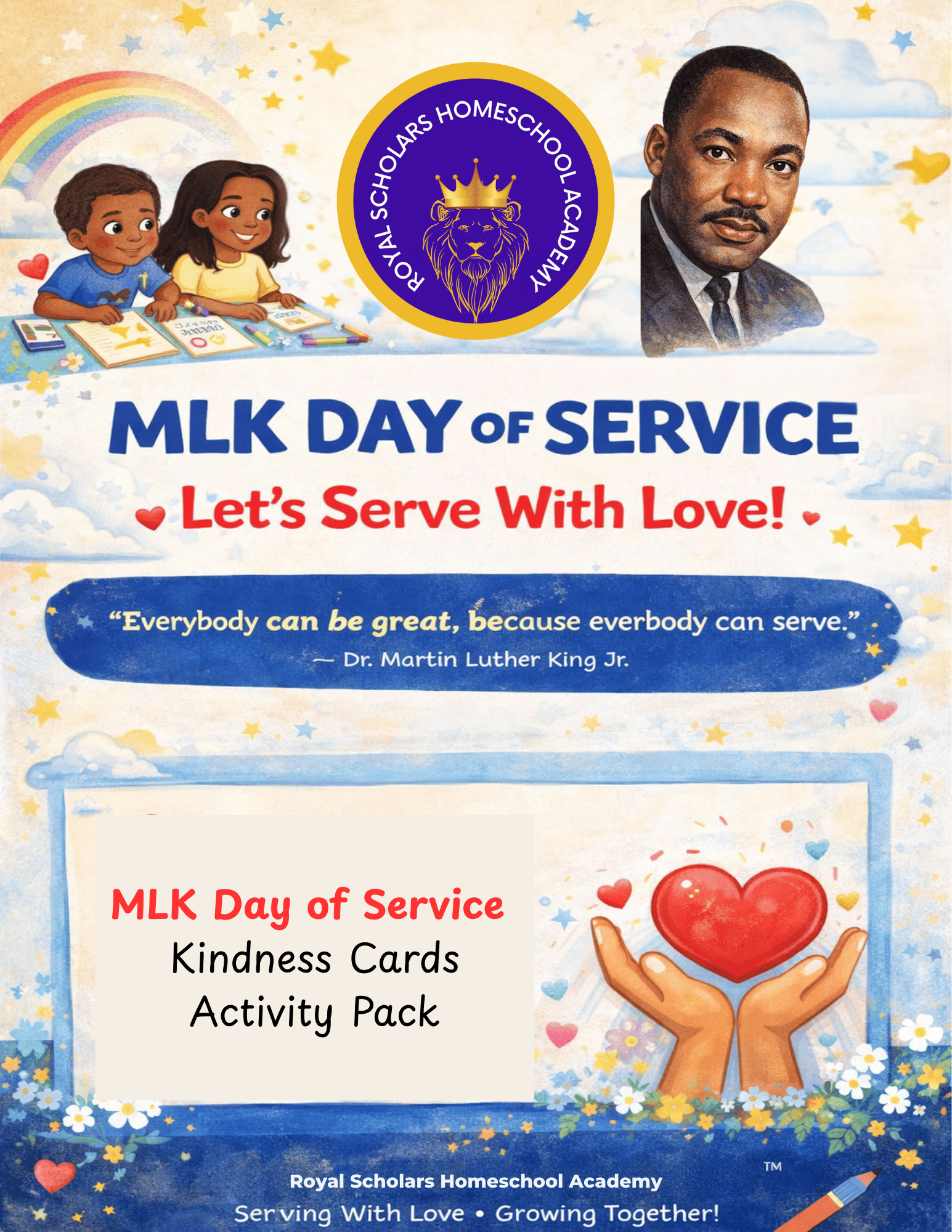 MLK Day of Service Activity for Kids | Card-Making Project & Community ...
