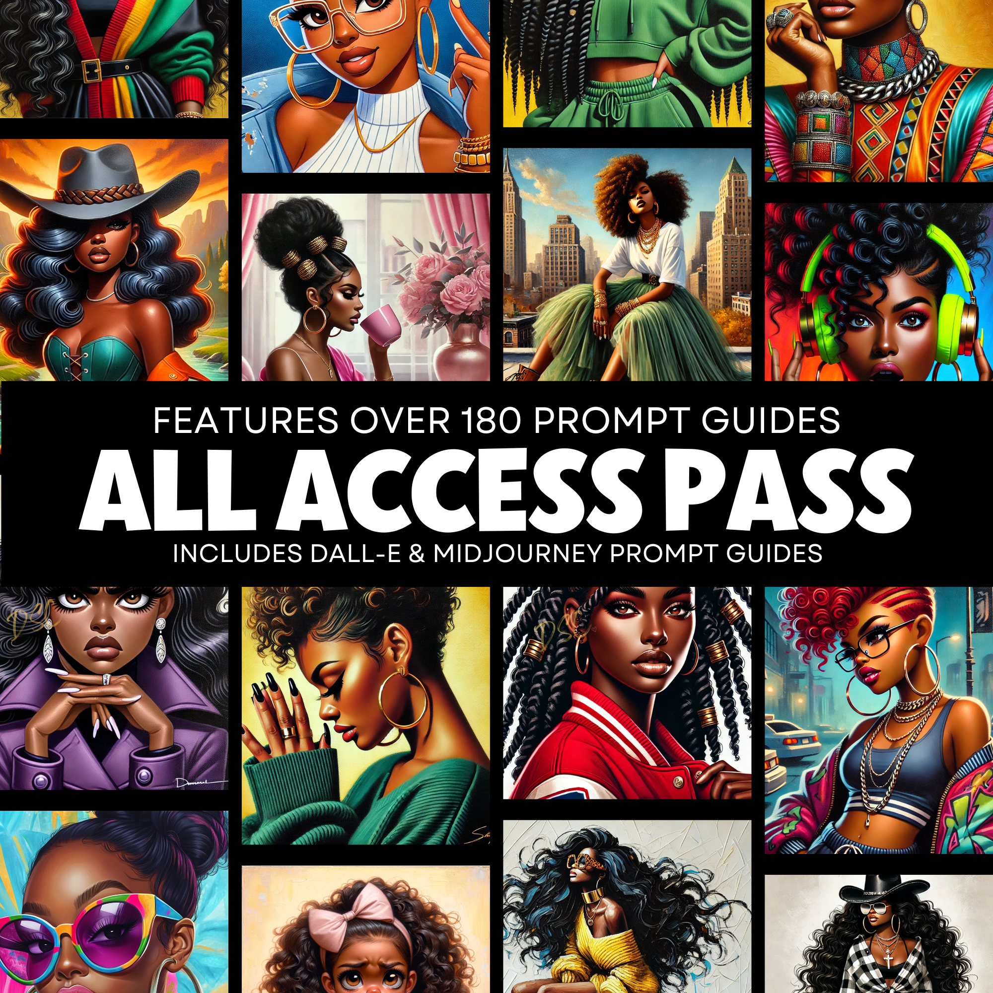 AI Art Prompt Guide BUNDLE, ALL ACCESS PASS Featuring All Past and New ...