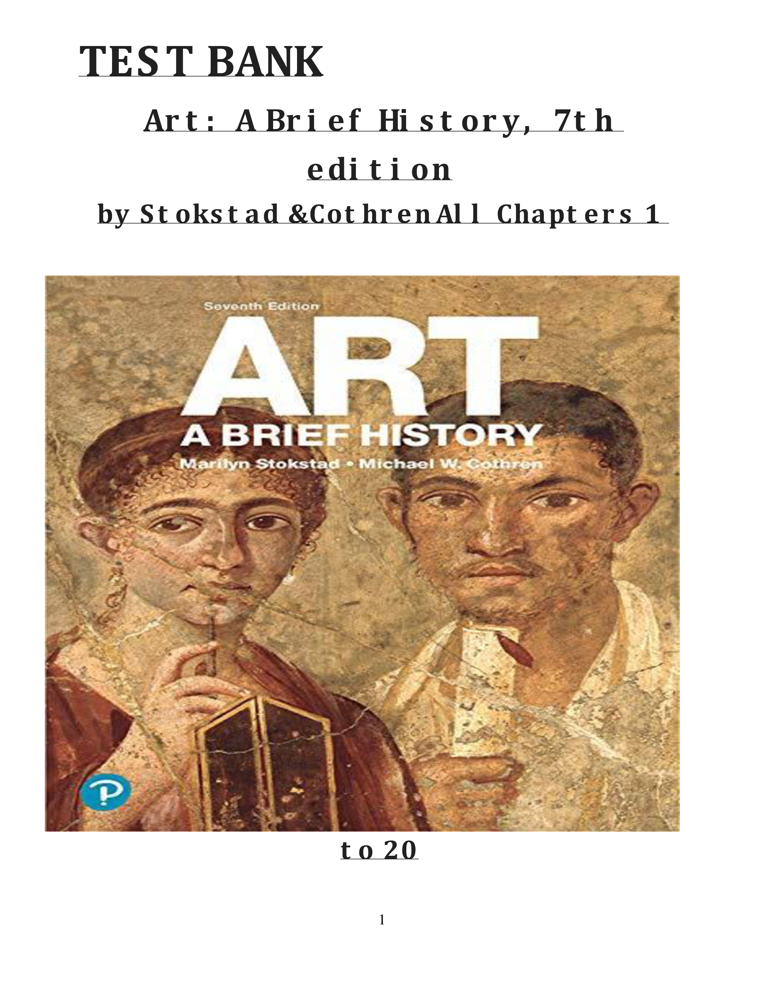 Art History Practice Test Bank (Chapters 1–20) | Art: A Brief History ...