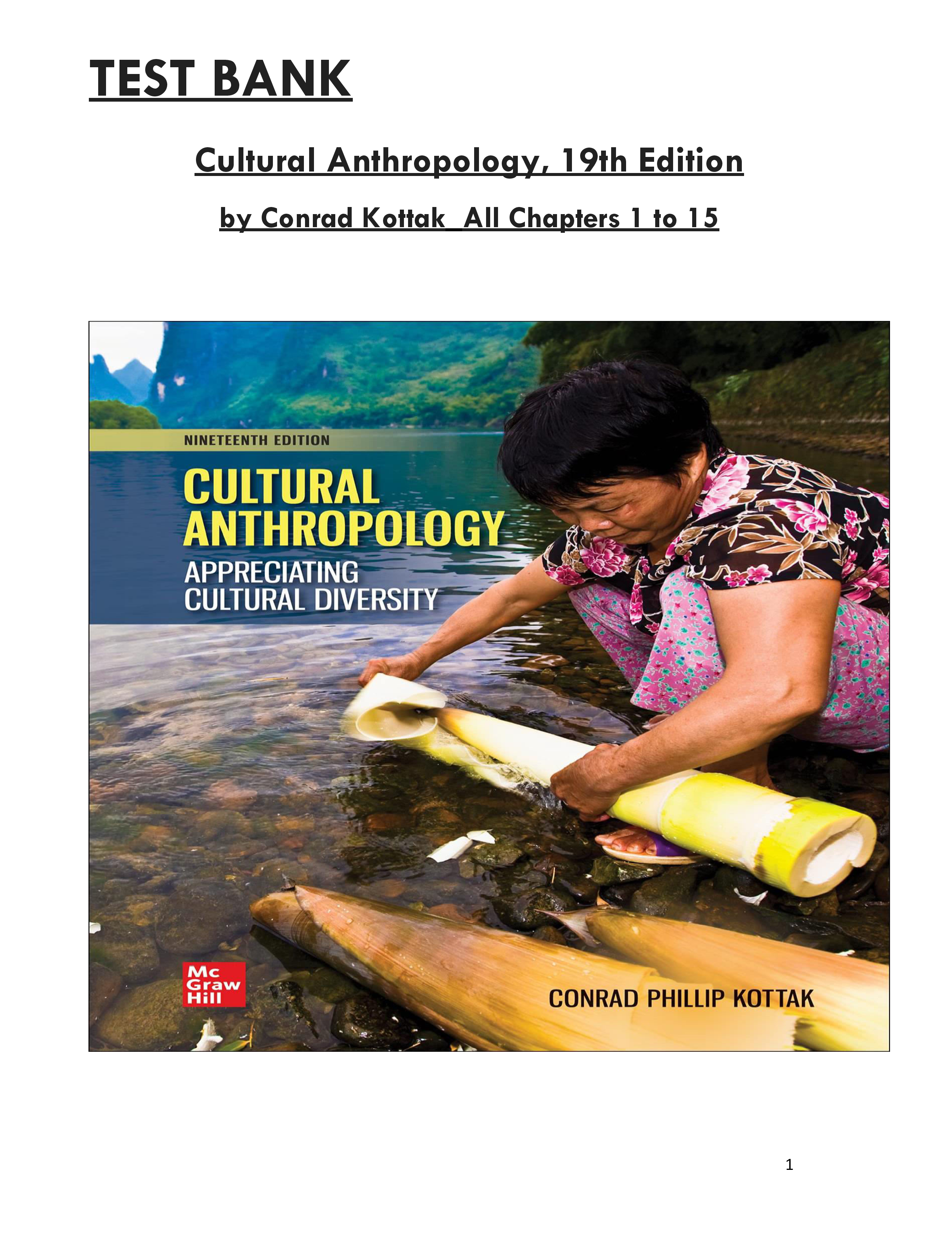 Cultural Anthropology Practice Test Bank (Chapters 1–15) | Kottak Exam ...