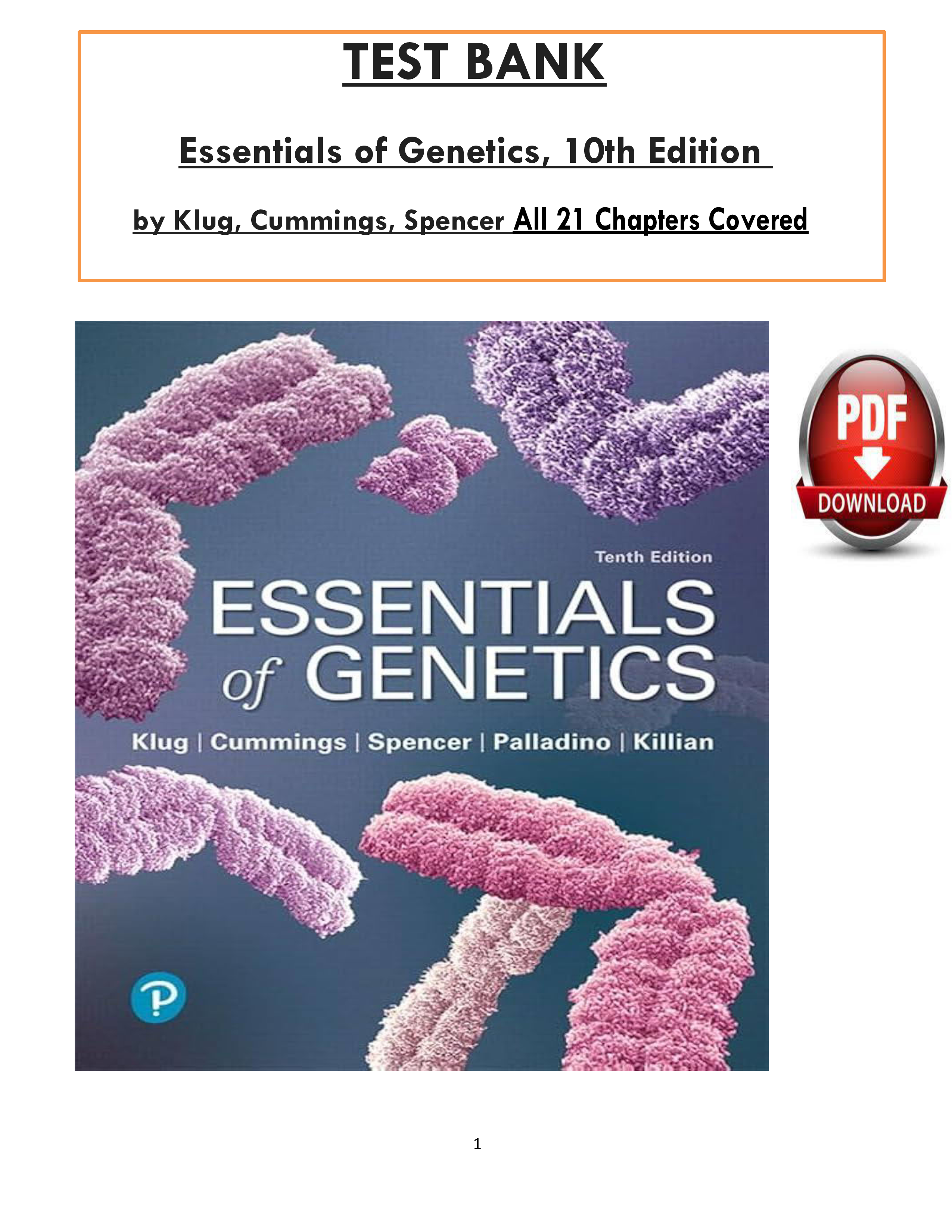 Genetics Practice Test Bank (Chapters 1–21) | Essentials of Genetics ...