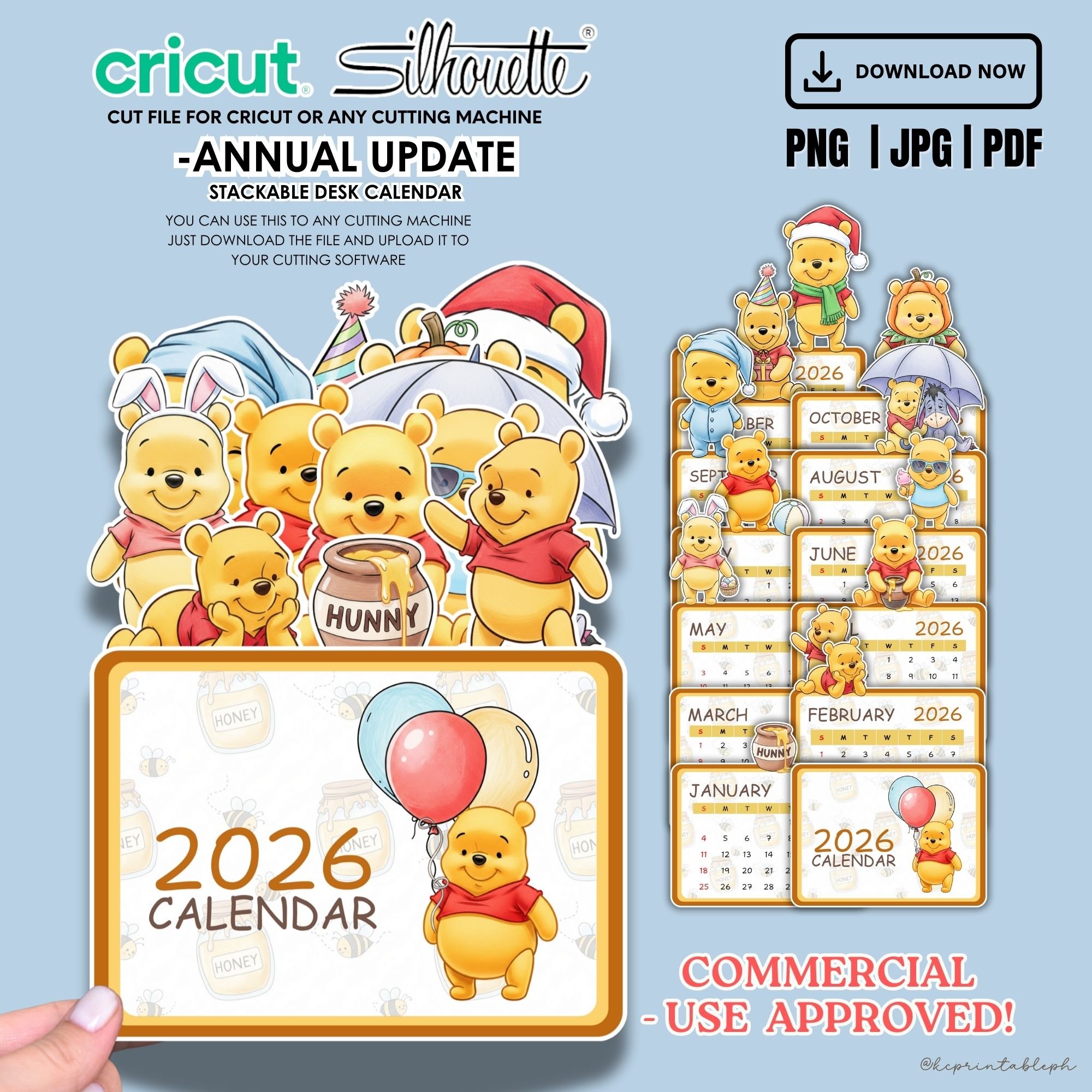 2026 Pokémon Chibi Stackable Desk Calendar – Printable, Cricut ...