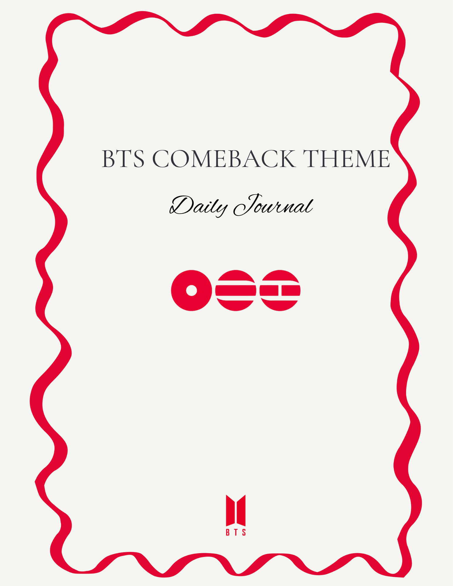 BTS comeback Theme Journal - Payhip