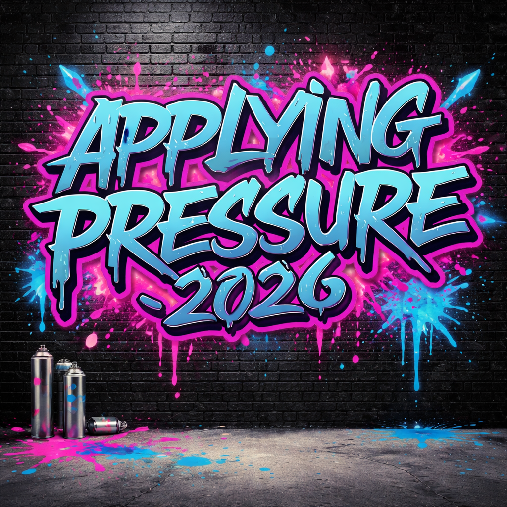 Applying Pressure 2026 – Bold Motivational Graffiti Digital Wall Art ...