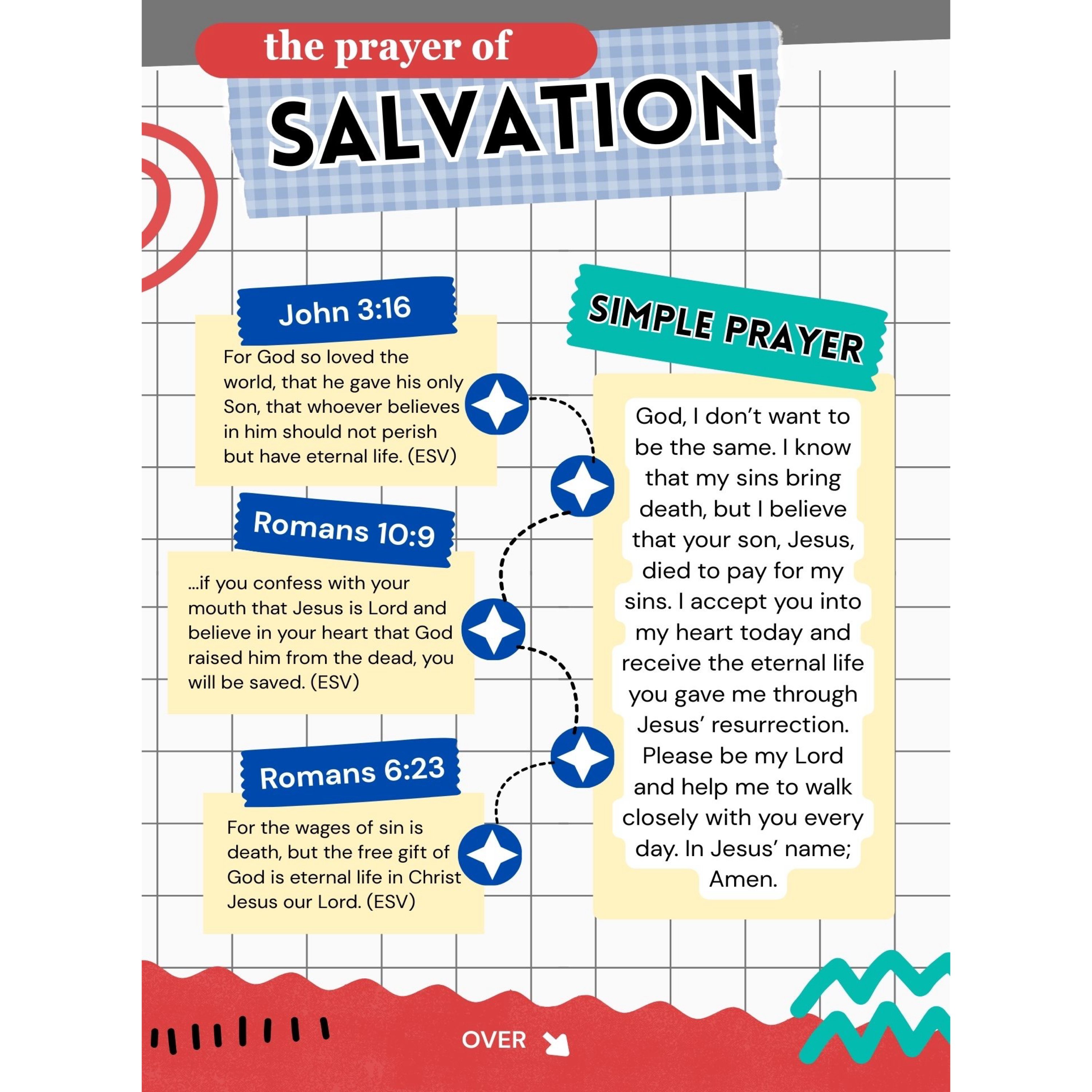 The Prayer of Salvation - Free Printable Card - Payhip
