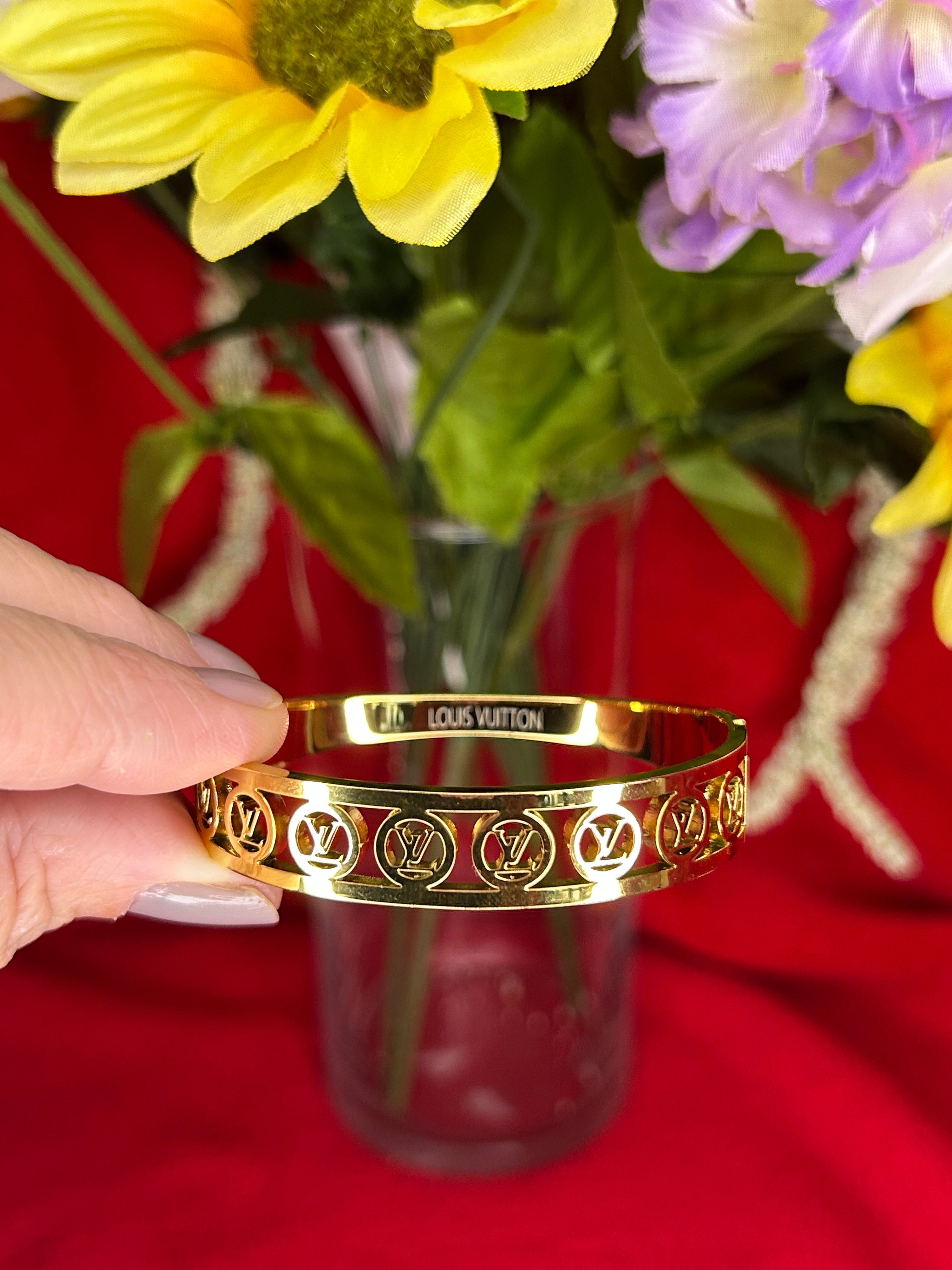 Inspired Stainless LV Bangle Monogram Pattern - Payhip