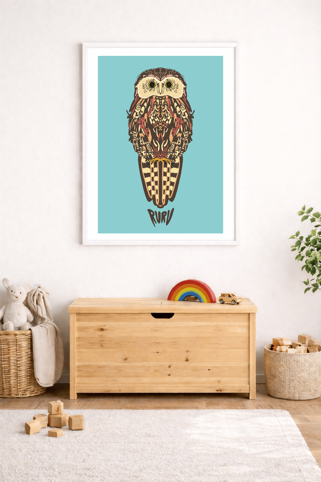 Ruru (NZ Morepork) - Digital Artwork - Payhip