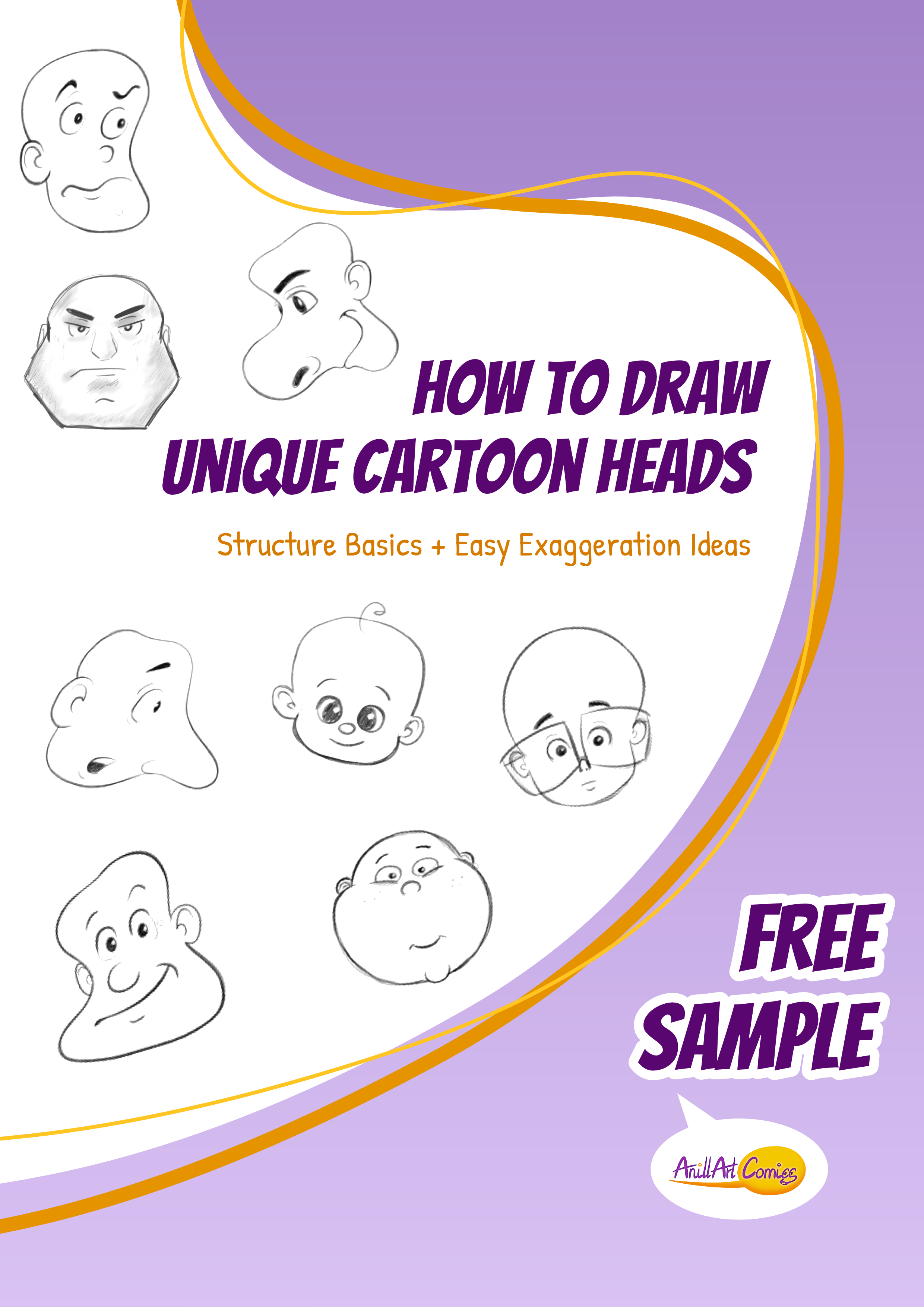 FREE SAMPLE - How To Draw Cartoon Head Shapes - Tutorial PDF - Payhip