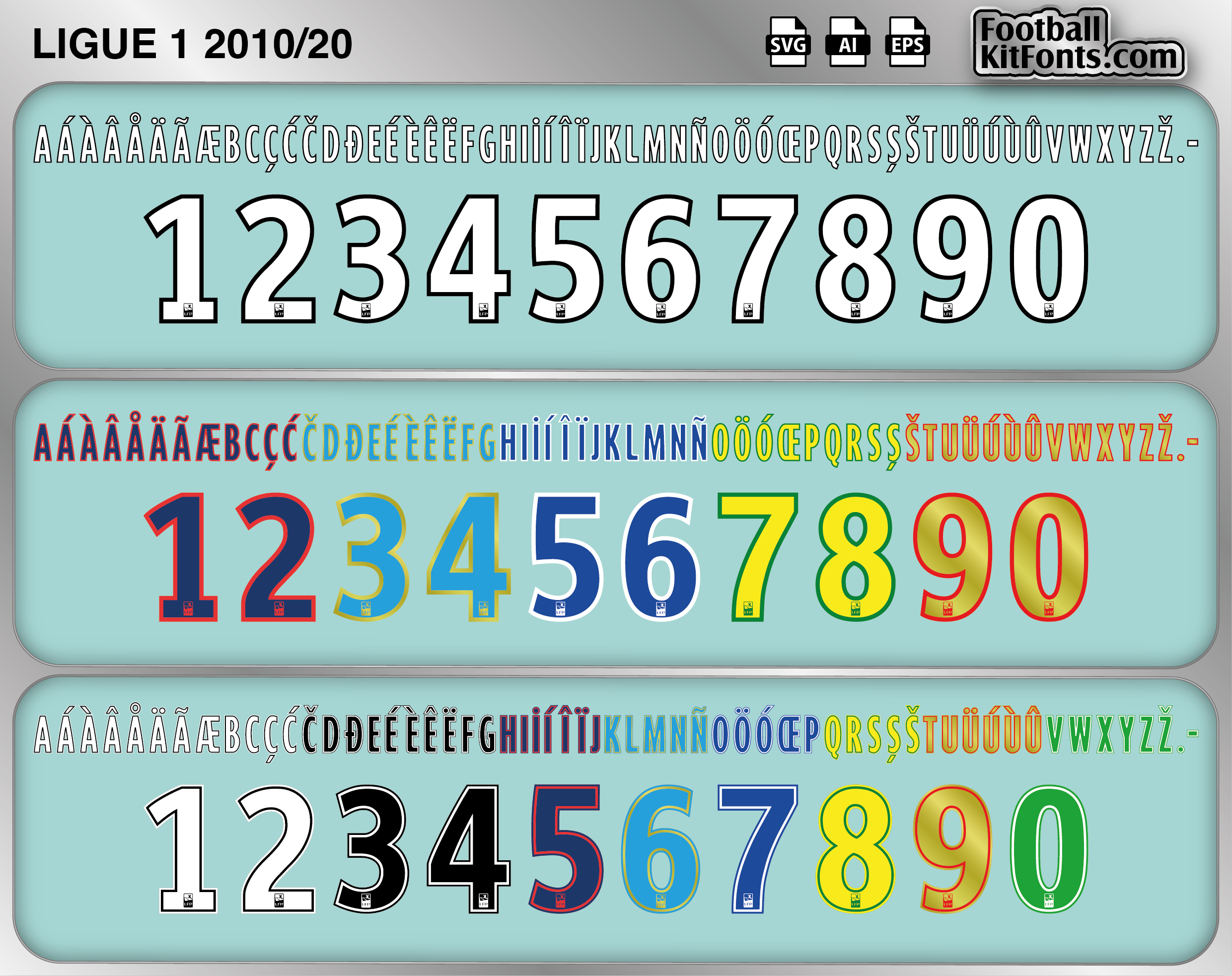 Football Kit Fonts