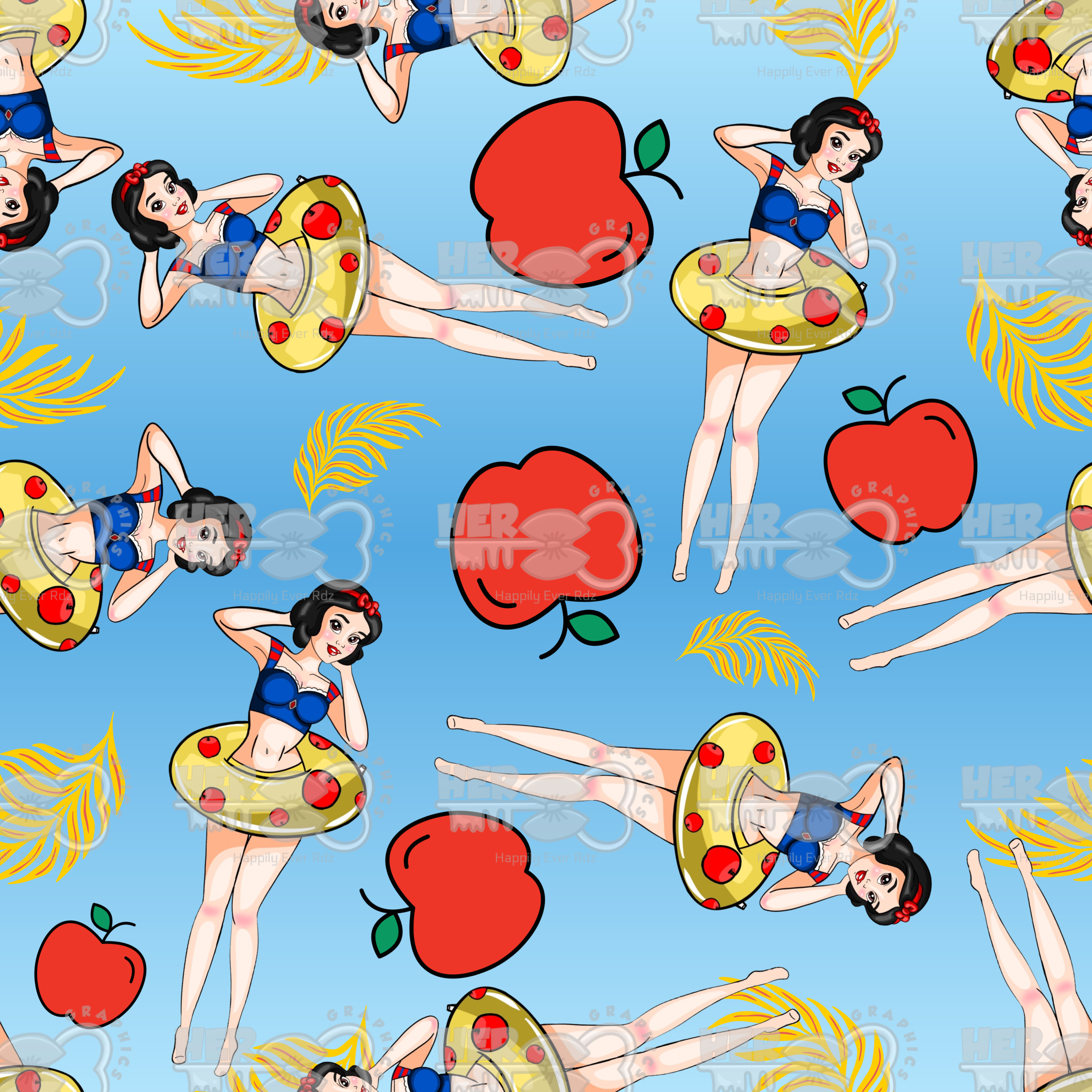 Princess Snow White Floaties Seamless - Payhip