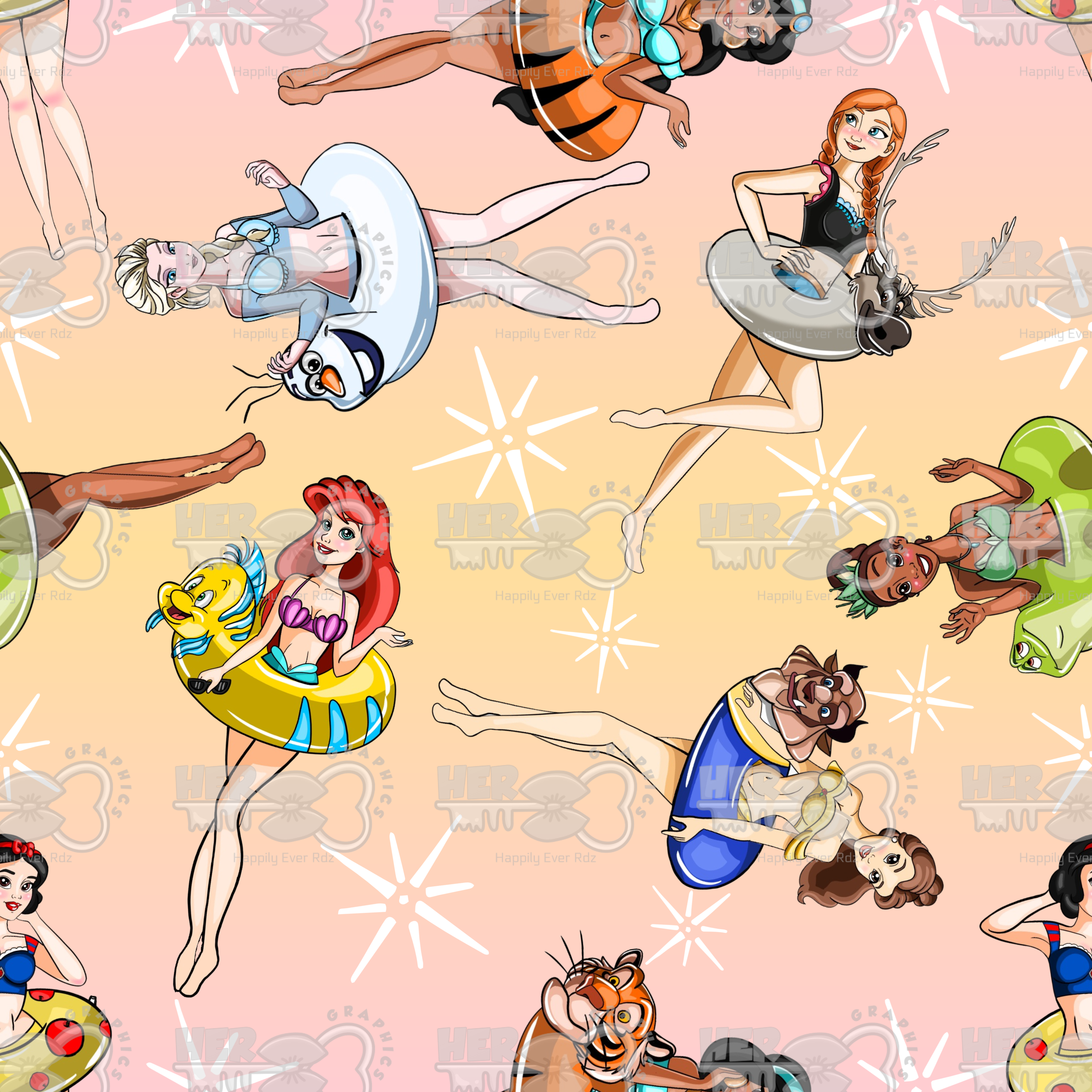 Princess Floaties Seamless - Payhip