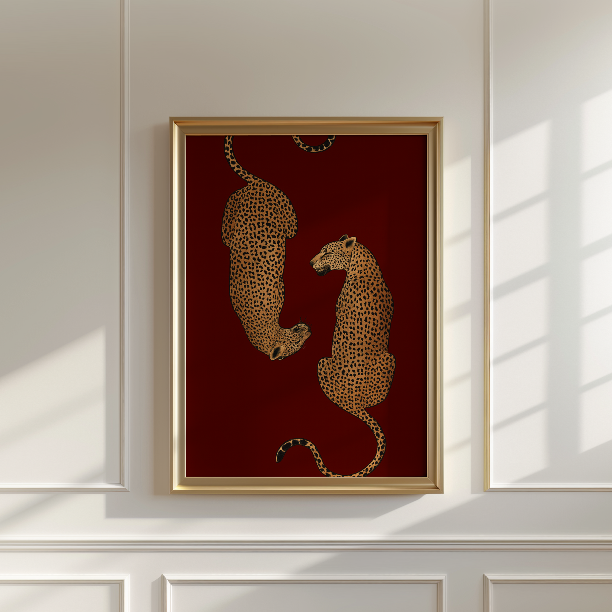 Leopard Wall Art Print – Red Leopard Poster – Luxury Animal Art – Y2K ...