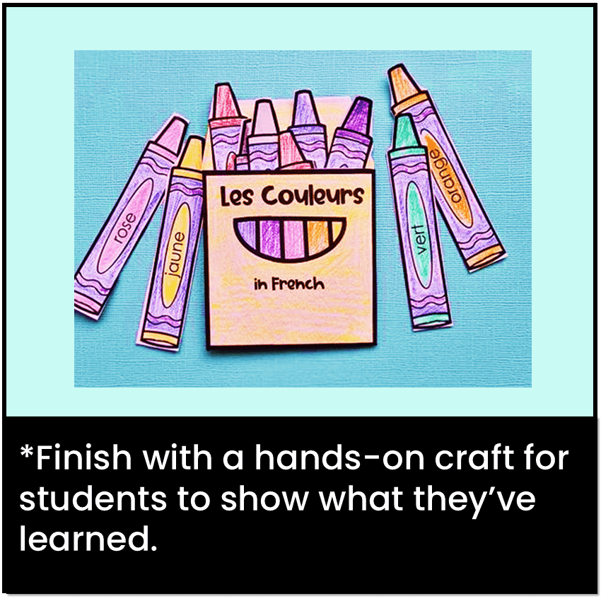 Beginner French Colours Vocabulary Les Couleurs Worksheets Craft Game